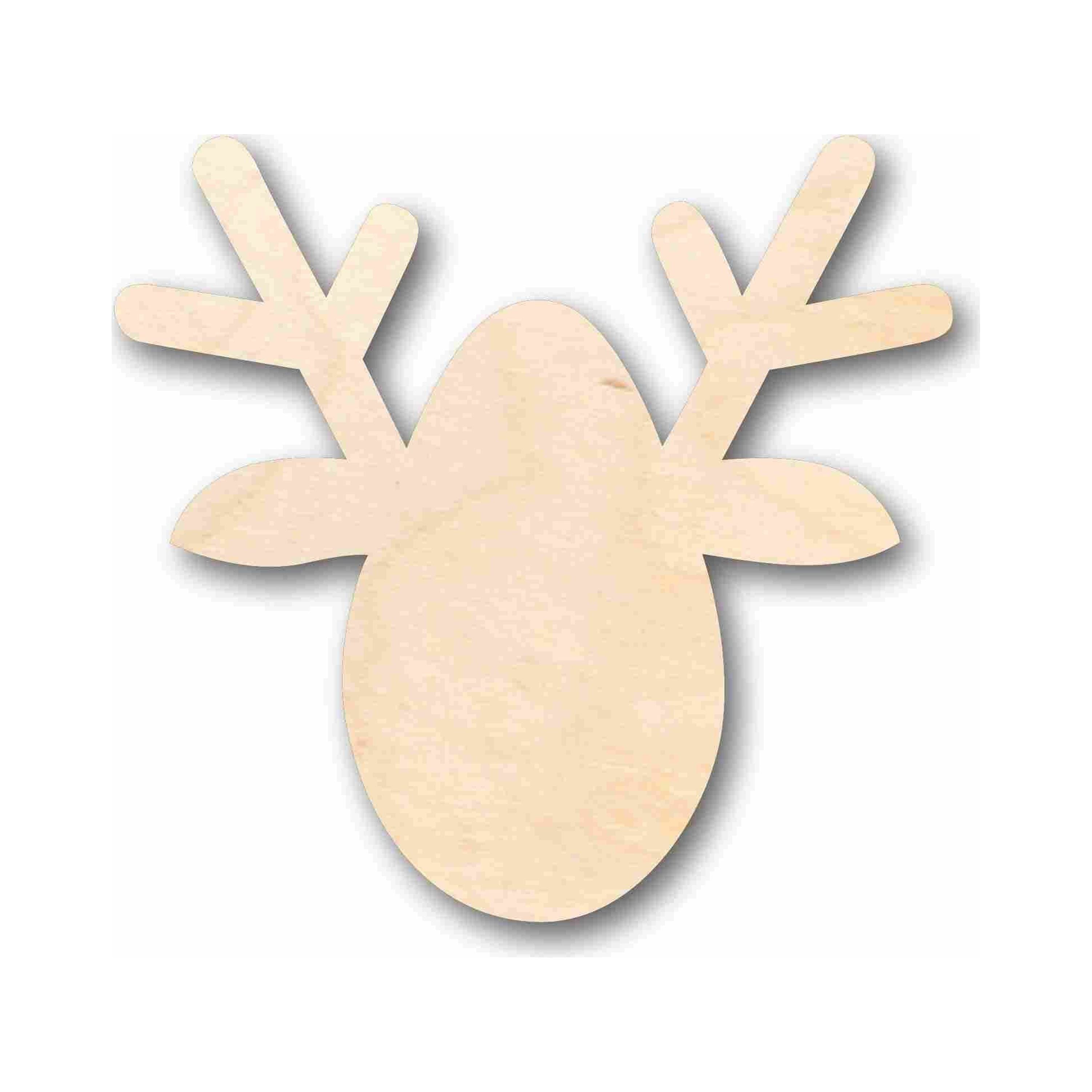 Unfinished Wood Christmas Reindeer Ornament Silhouette - Craft- up to ...