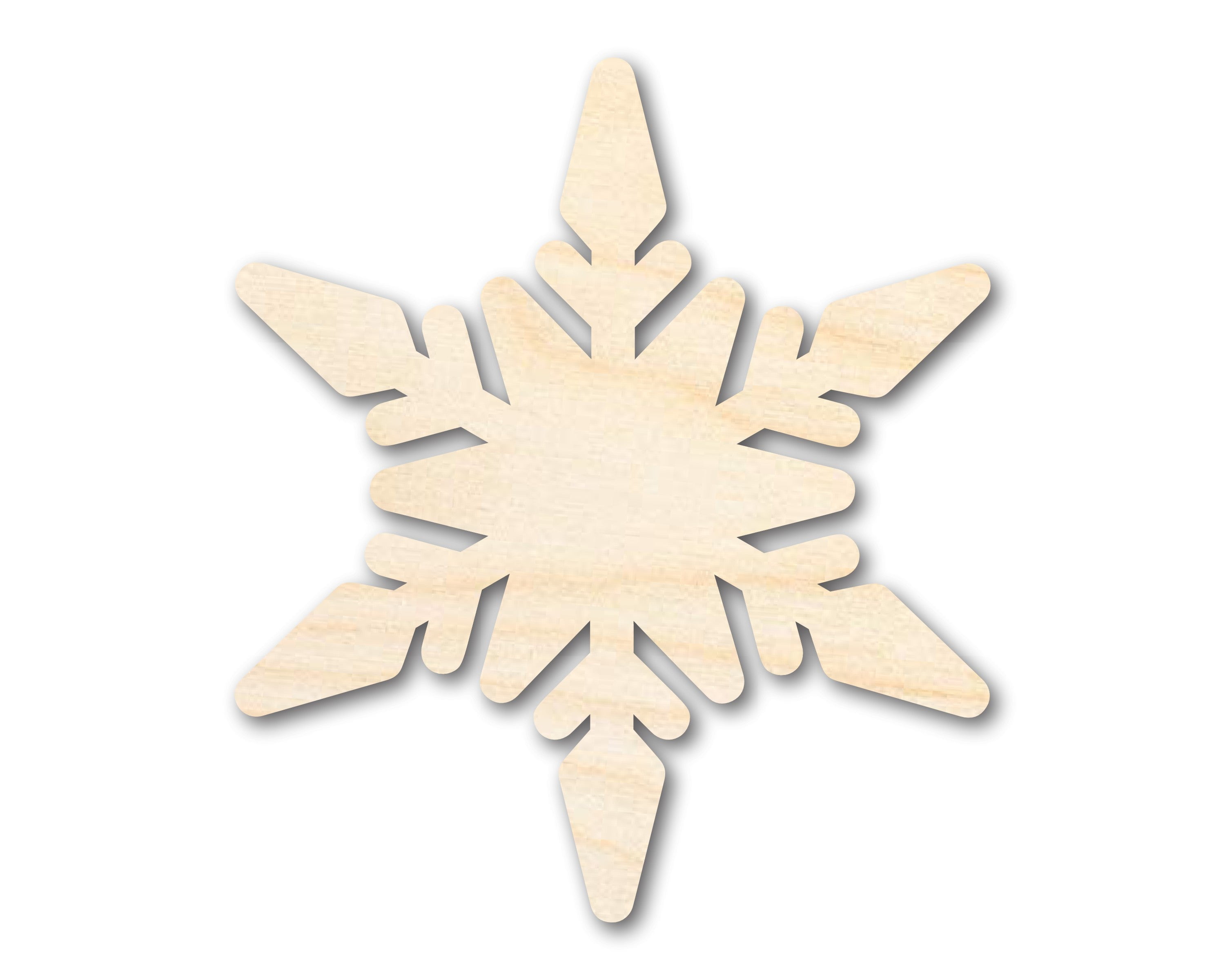 Unfinished Wood Chunky Snowflake Shape | DIY Craft Cutout 7" / 1/4 ...