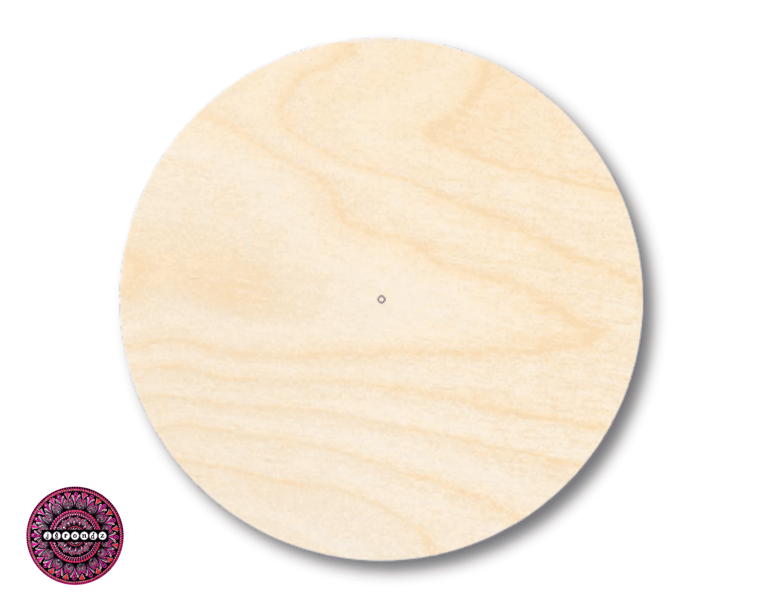 Unfinished Wood Circle with Etched Center Mark Shape 16" / 1/4 ...