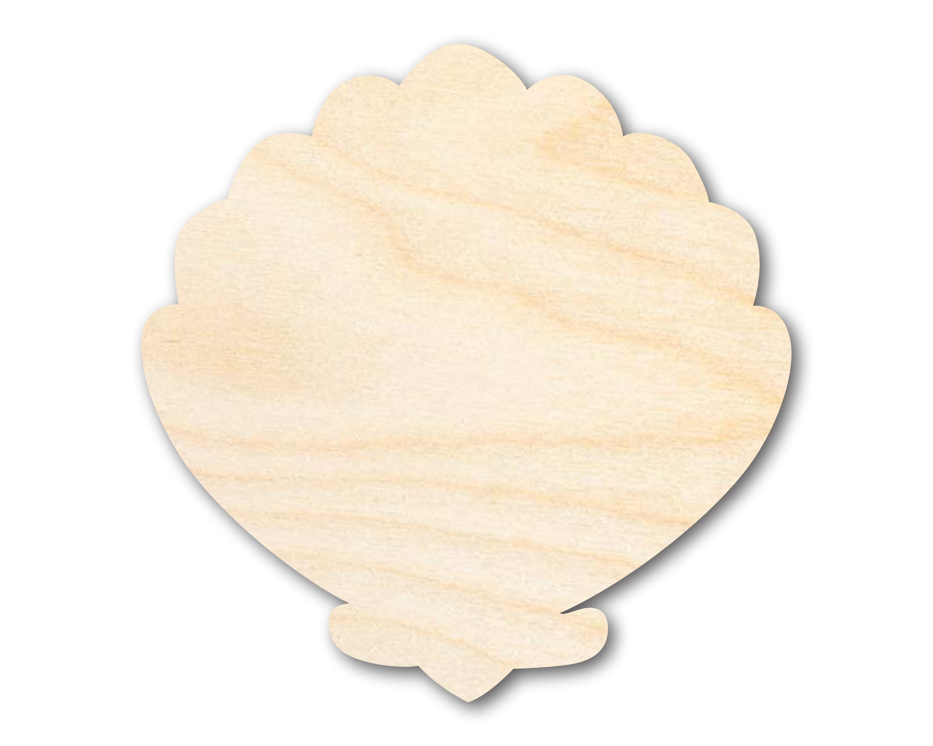 Unfinished Wood Clam Sea Shell Shape | DIY Craft Cutout | up to 46" DIY ...