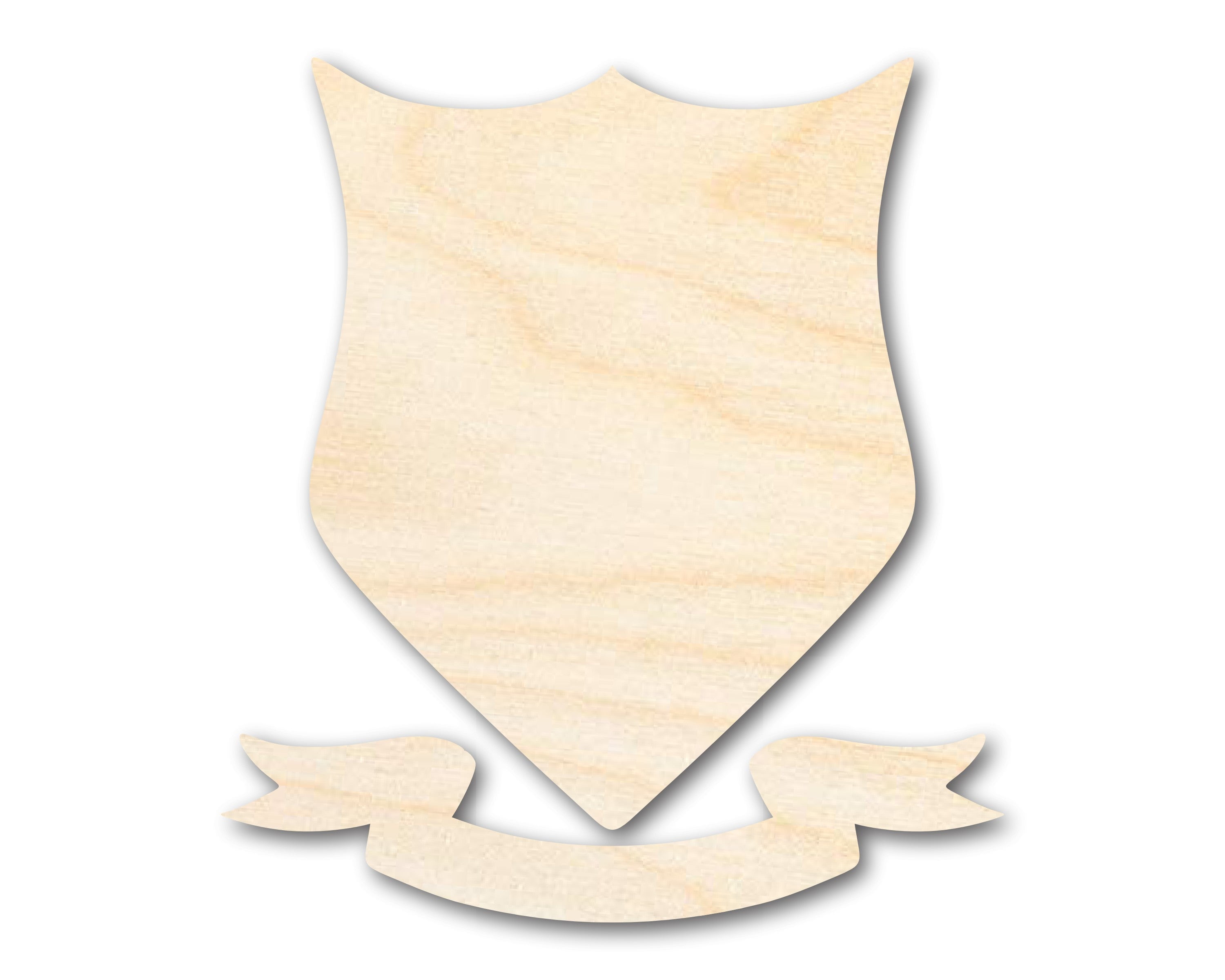 Unfinished Wood Coat of Arms Shape - Craft - up to 46" 3" / 1/2 ...