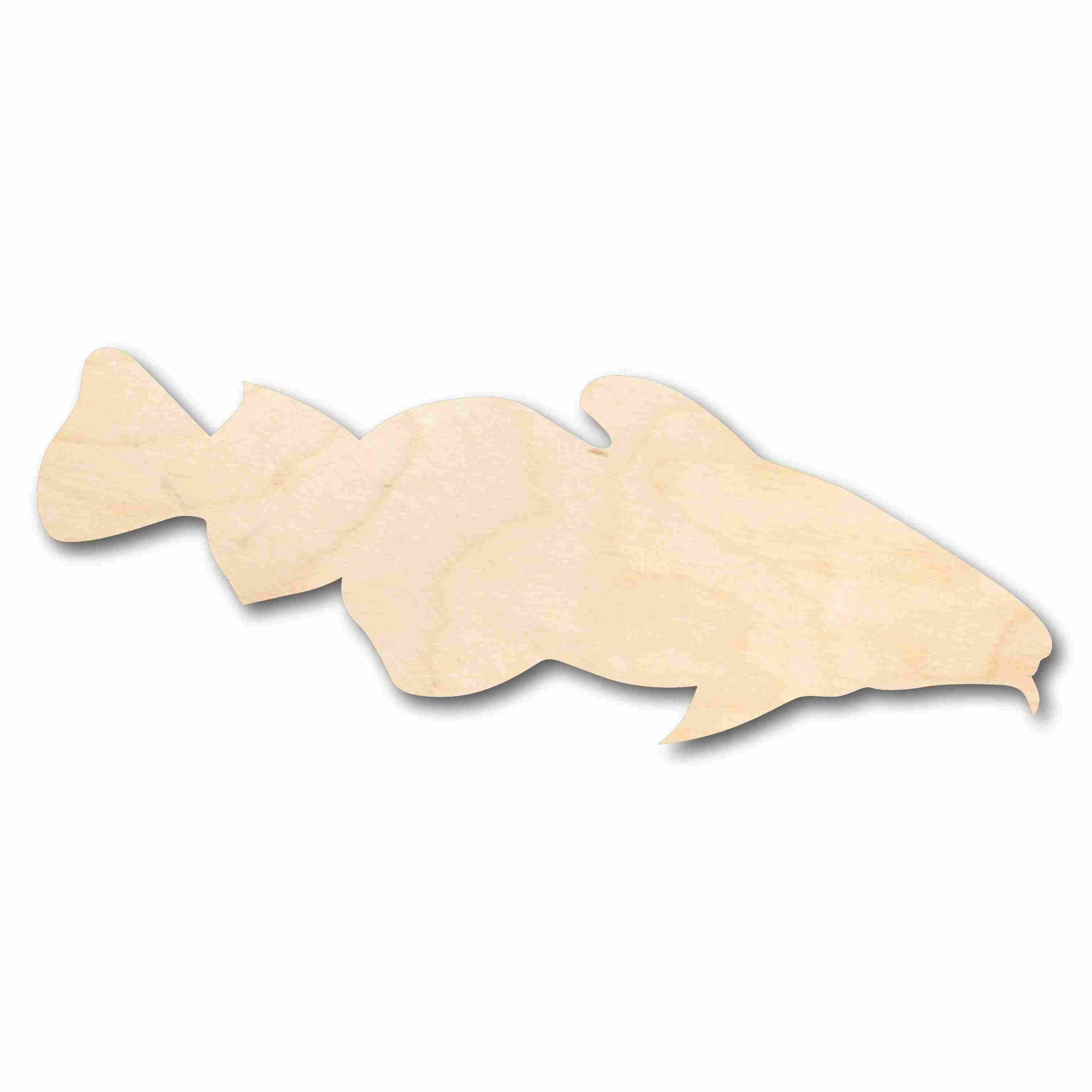 Unfinished Wood Cod Fish Silhouette - Craft- up to 46" DIY 18" / 1/8 ...