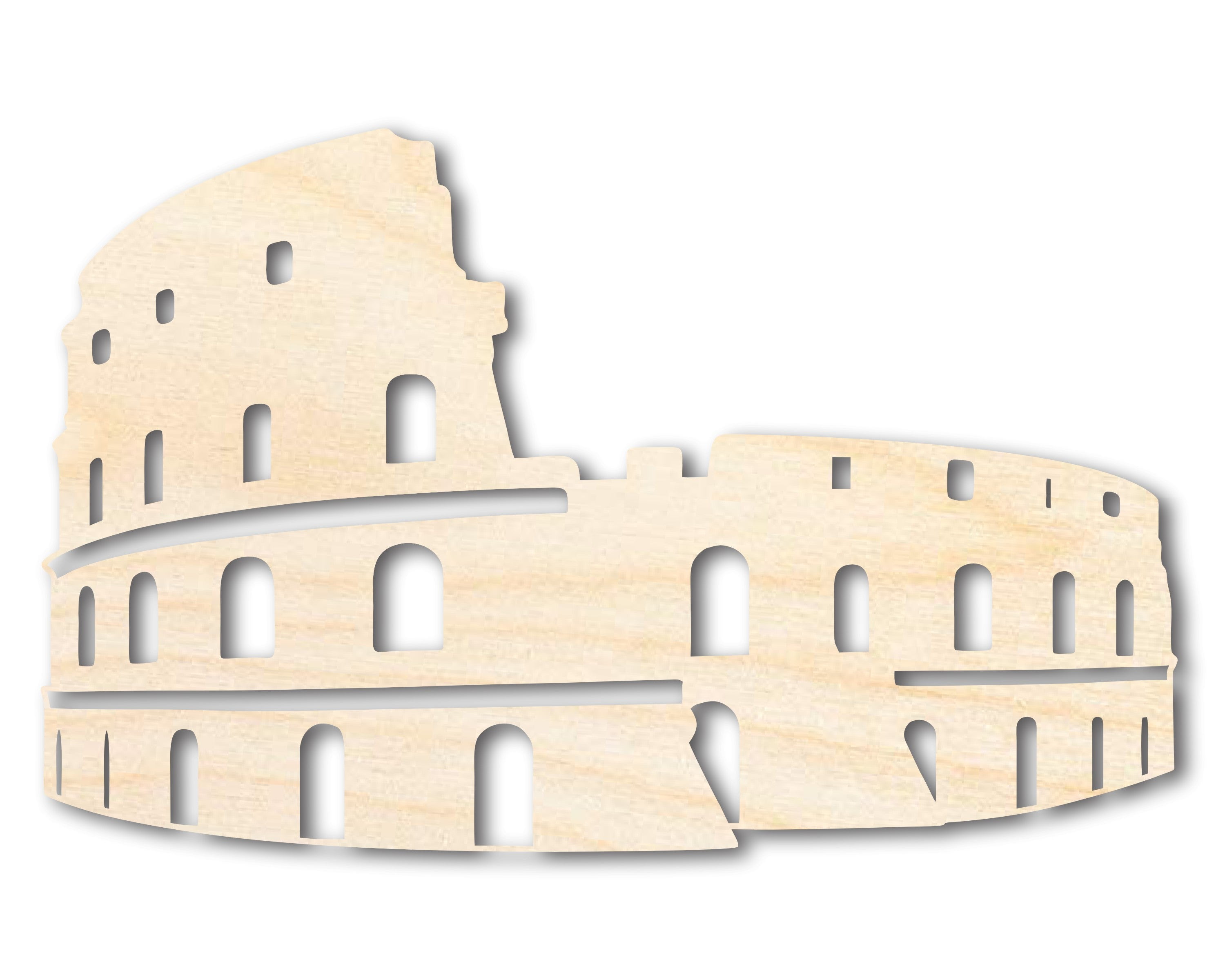 Unfinished Wood Colosseum Shape | DIY Craft Cutout | up to 46" DIY 7 ...