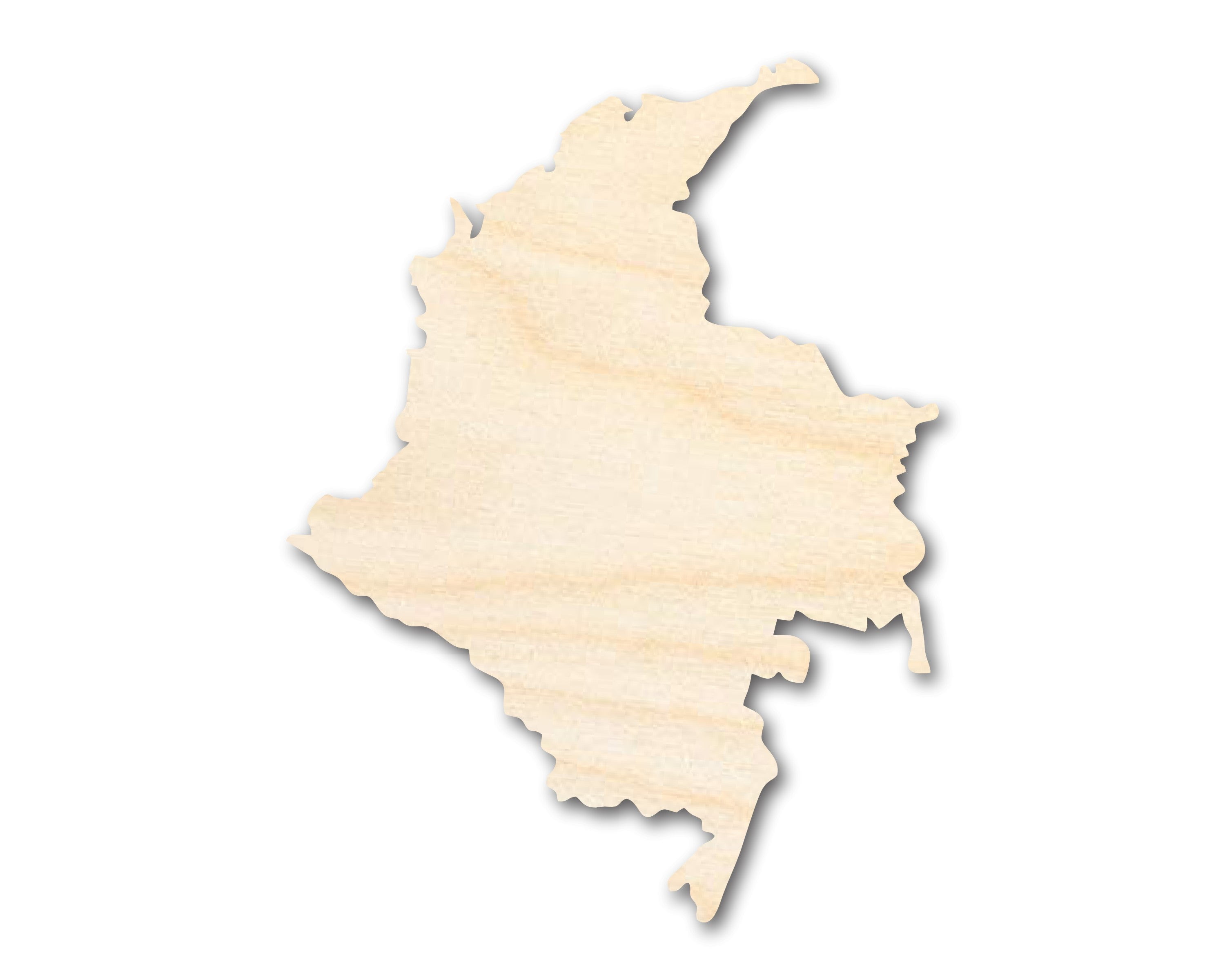 Unfinished Wood Columbia Country Shape - South America Craft - up to 46 ...