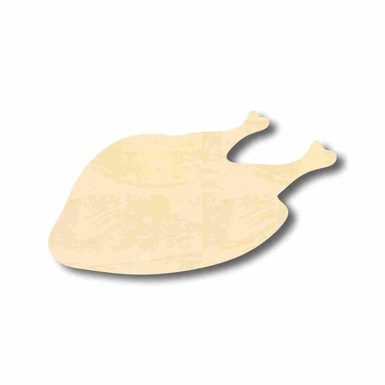 Unfinished Wood Cooked Turkey Shape - Thanksgiving - Kitchen - Food ...