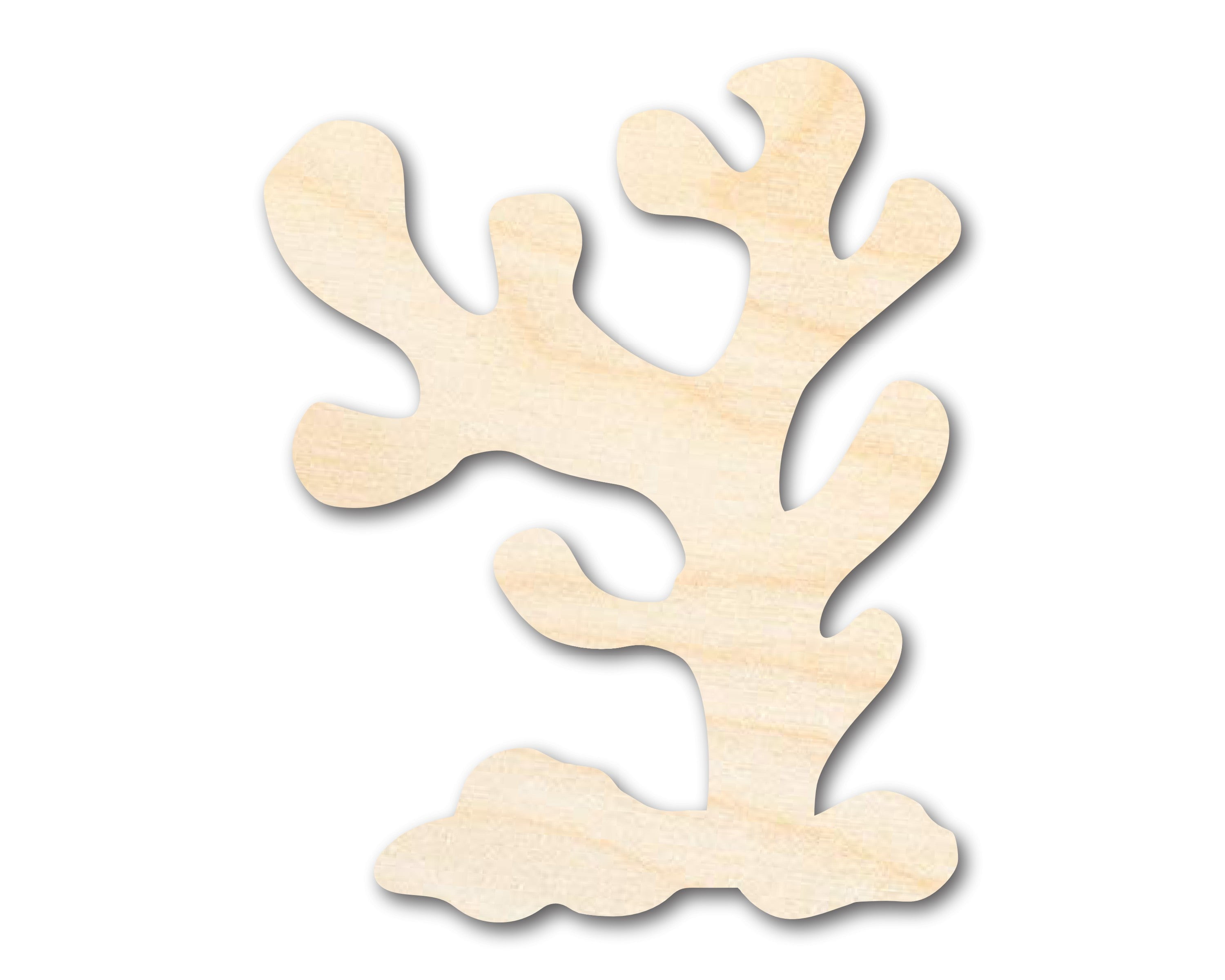 Unfinished Wood Coral Shape | DIY Craft Cutout | up to 46" DIY 6" / 1/8 ...