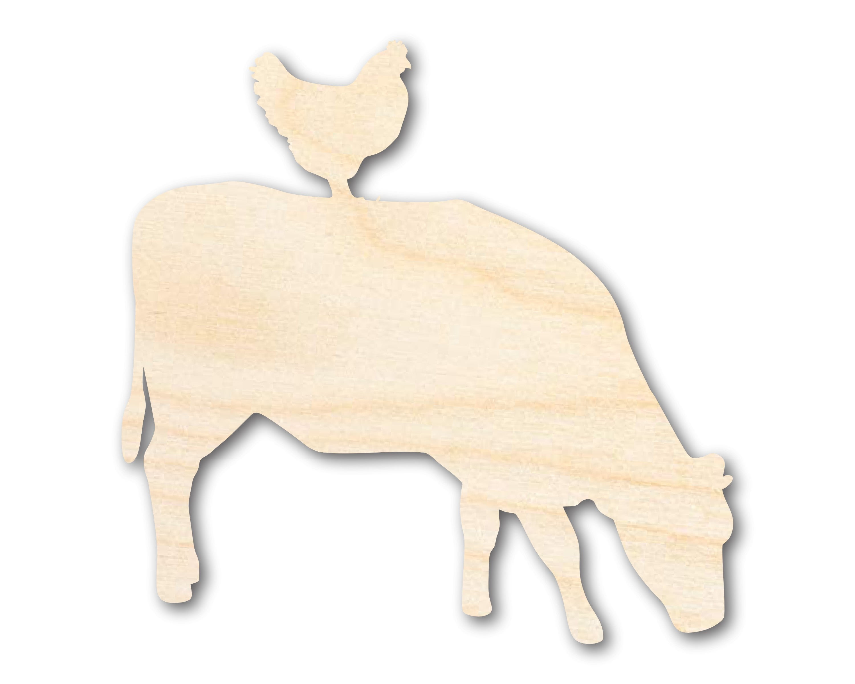 Unfinished Wood Cow Chicken Shape - Craft - up to 46" DIY 46" / 1 ...