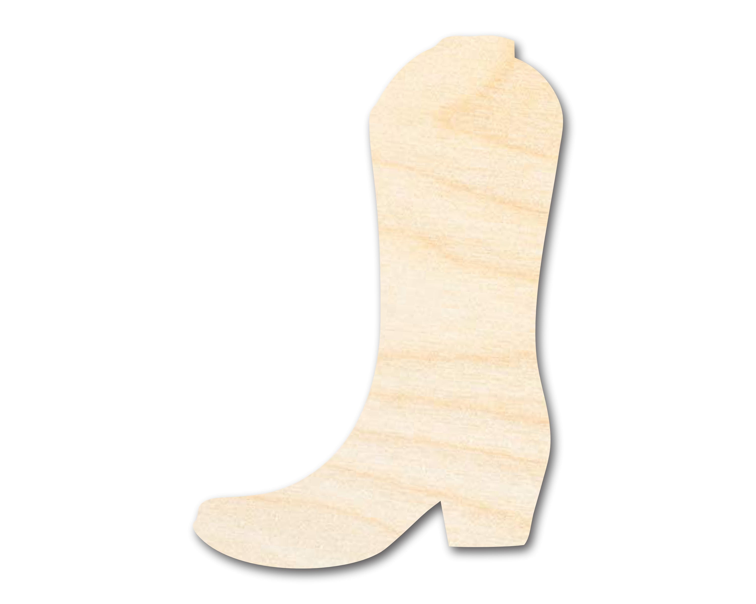 Unfinished Wood Cowboy Boot Silhouette | DIY Craft Cutout | up to 46 ...
