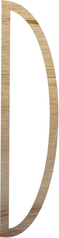 Unfinished Wood Craft Letter D, Real Wood Material 5'' Tall Letter ...
