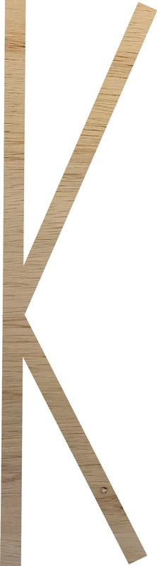 Unfinished Wood Craft Letter K, Real Wood Material 5'' Tall Letter ...