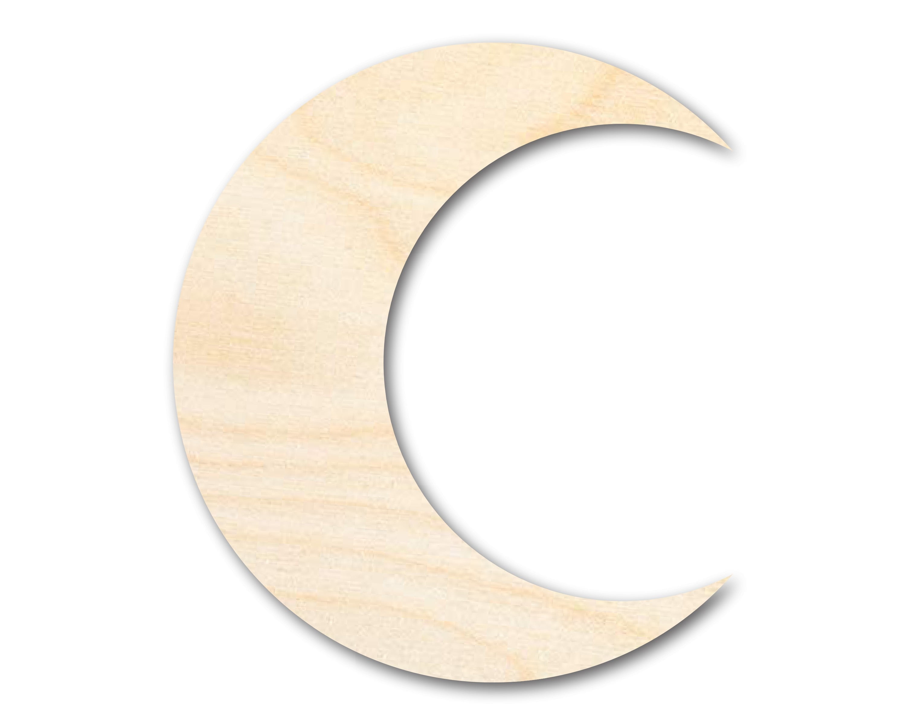 Unfinished Wood Crescent Moon Shape | DIY Celestial Night Sky Craft ...