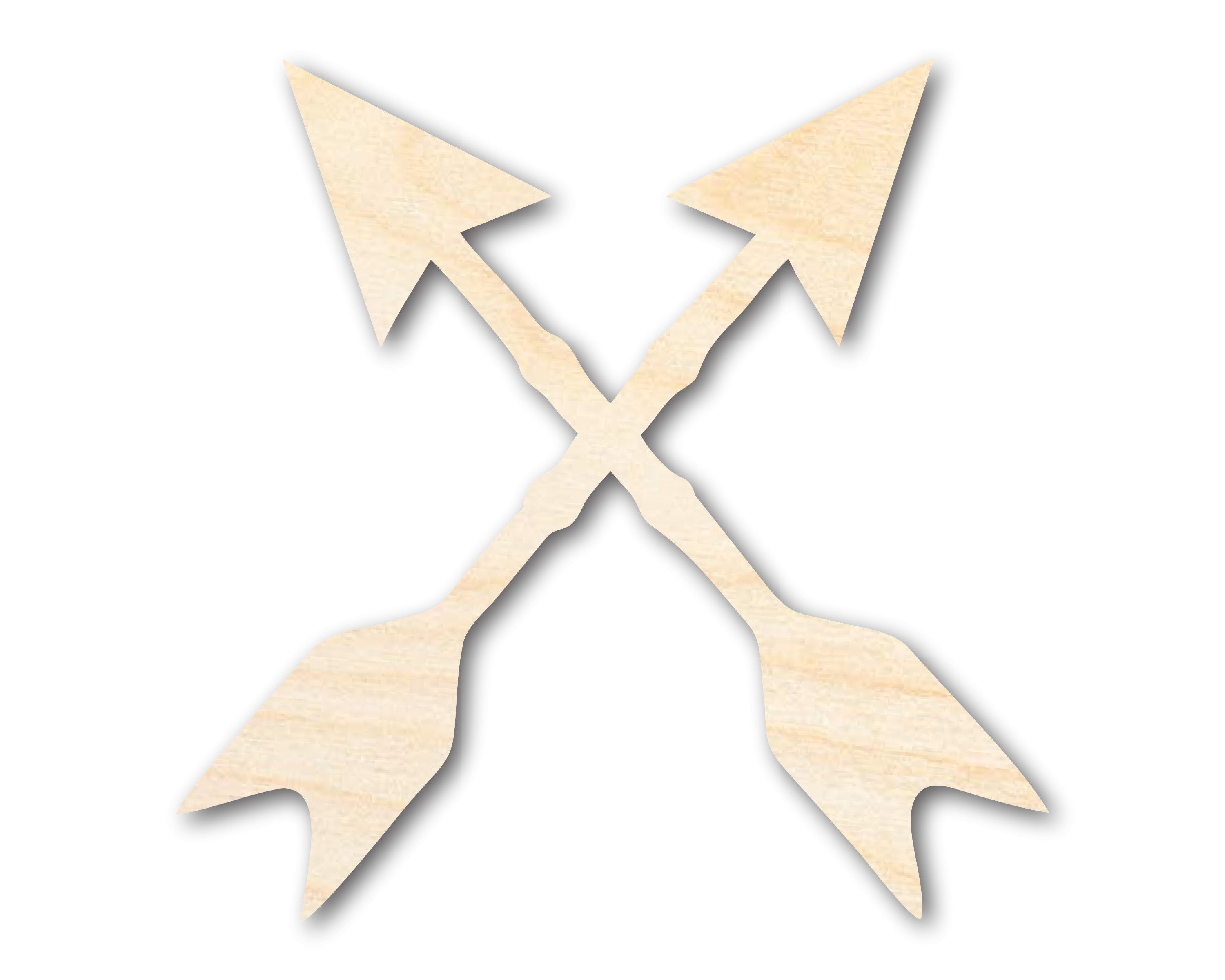 Unfinished Wood Crossed Arrows Shape | Craft Cutout | up to 46" DIY 10 ...