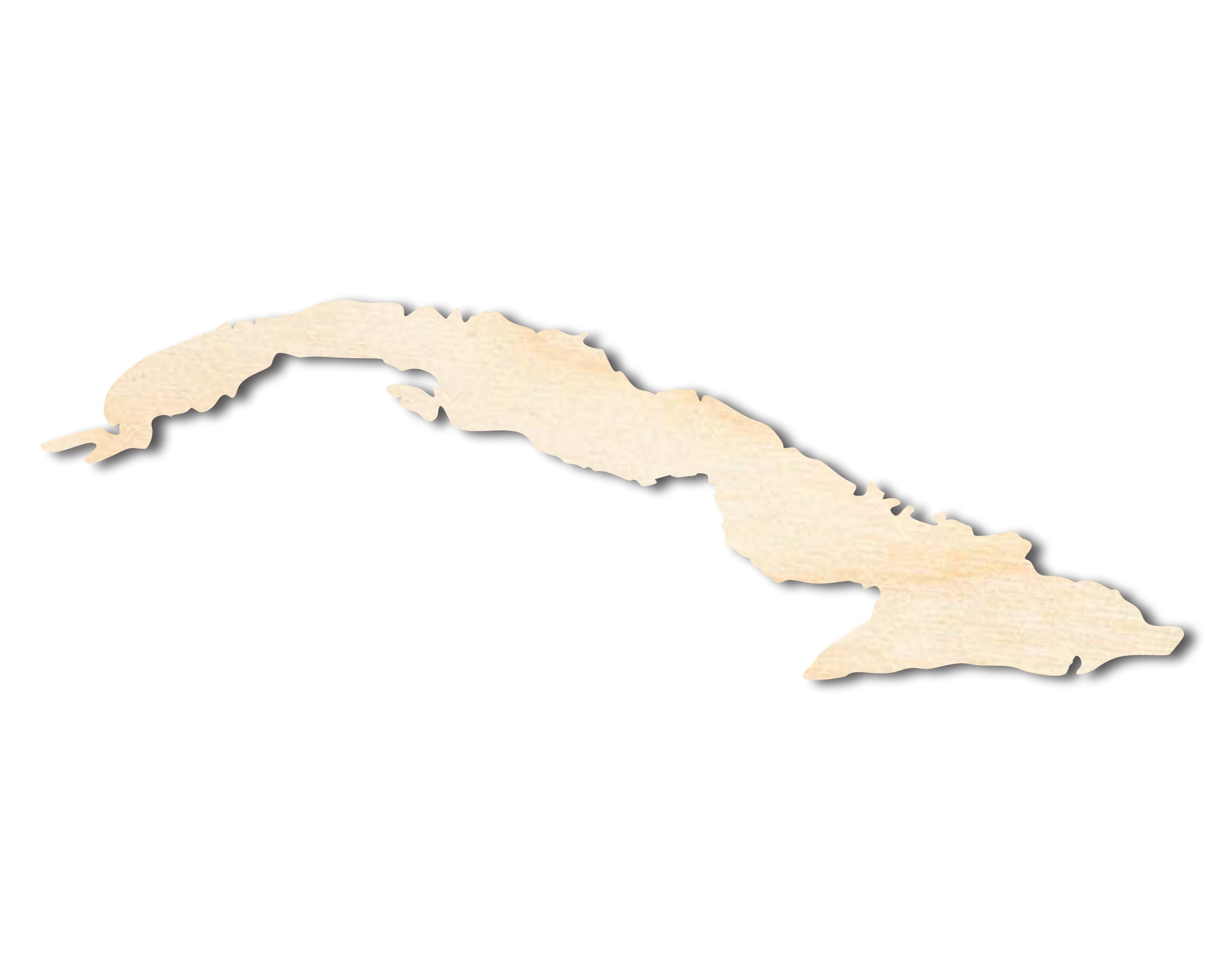 Unfinished Wood Cuba Country Shape - Caribbean Craft - up to 46" DIY 46 ...