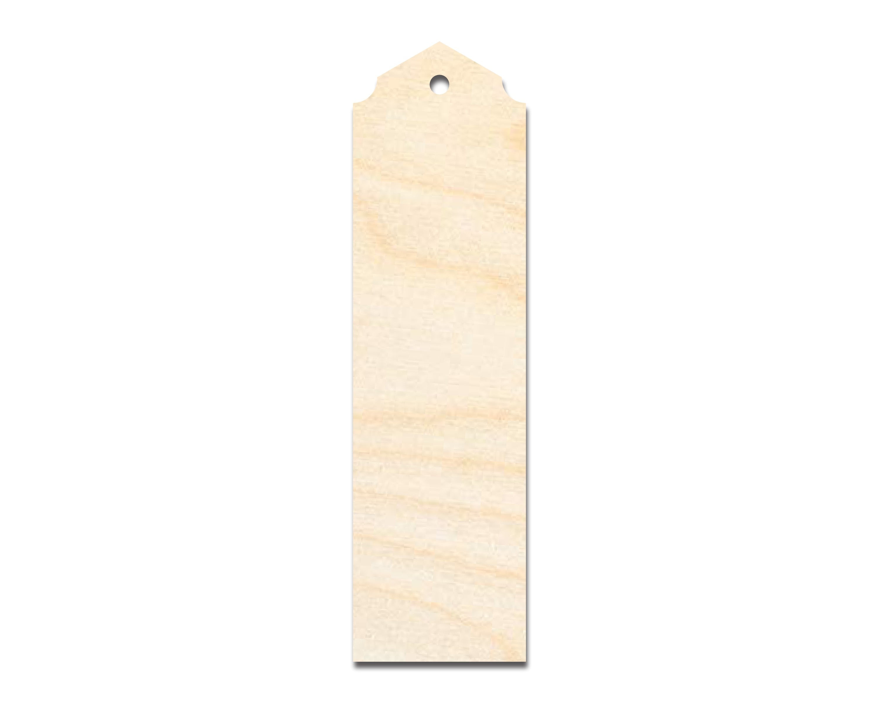 Unfinished Wood Curved And Pointed Bookmark Shape | DIY Craft Cutout ...