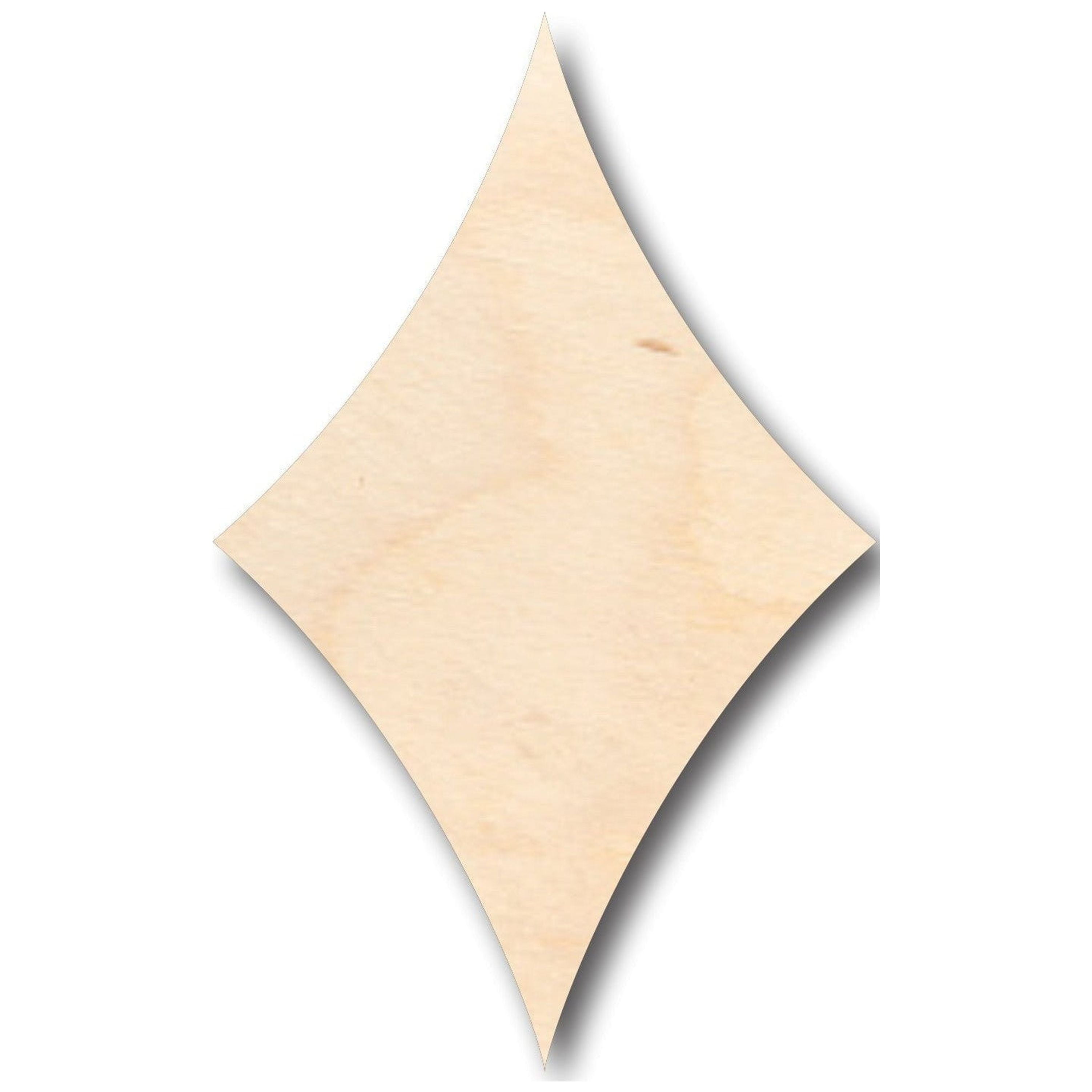Unfinished Wood Curved Diamond Shape - Craft - up to 46" DIY 36" / 1/4 ...