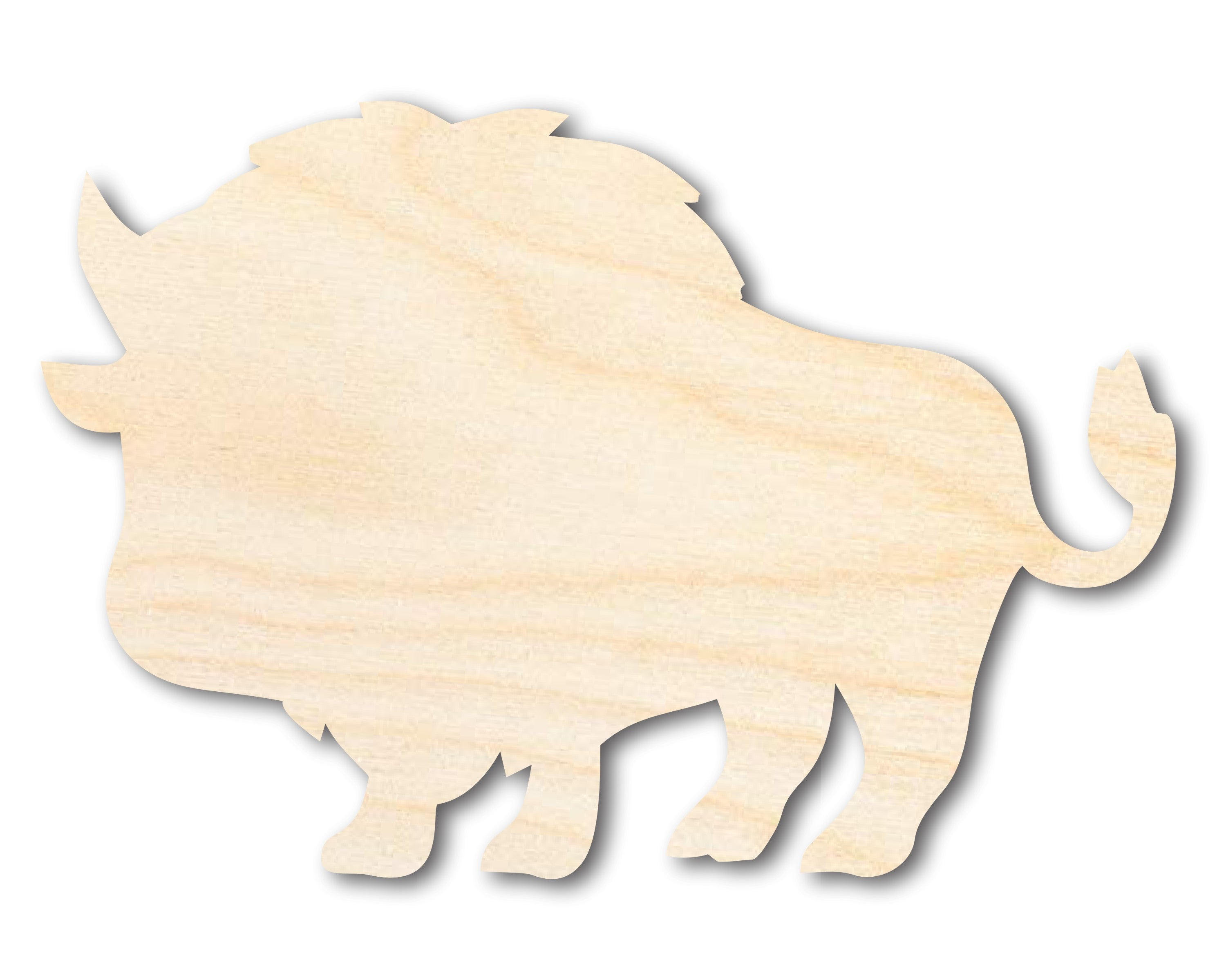 Unfinished Wood Cute Buffalo Shape | Craft Cutout | up to 46" DIY 36 ...