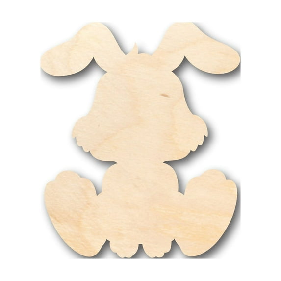 Unfinished Wood Cute Bunny Shape - Craft - up to 46" DIY 10" / 1/4 ...