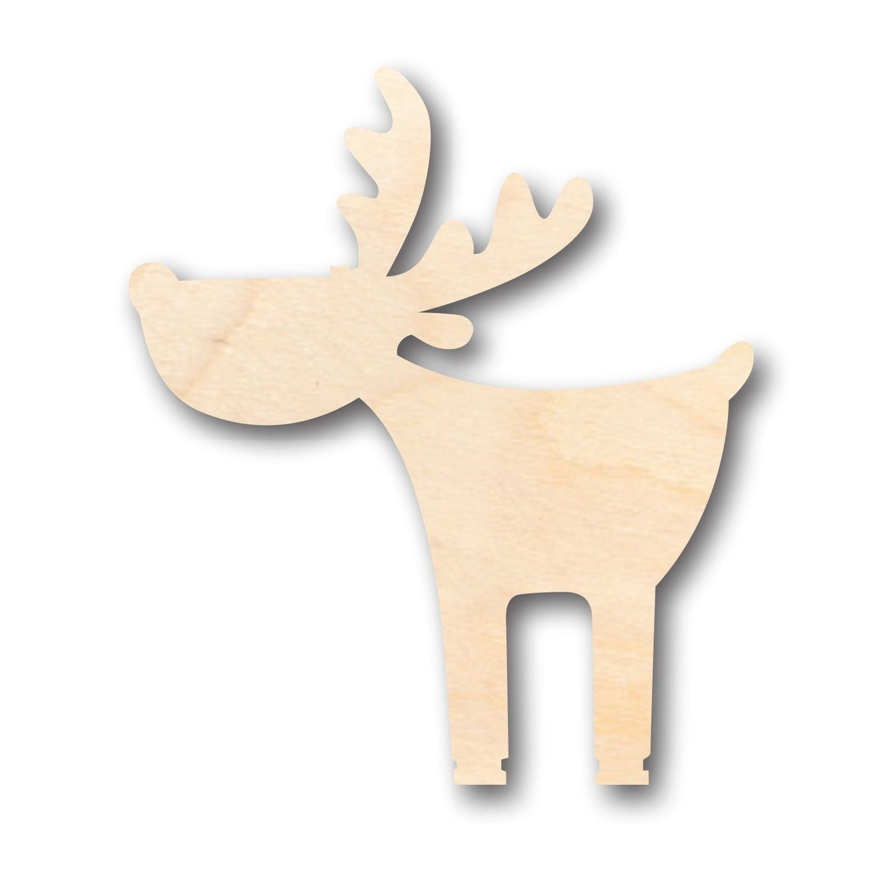 Unfinished Wood Cute Deer Moose Shape - Craft - up to 46" DIY 30" / 1/2 ...