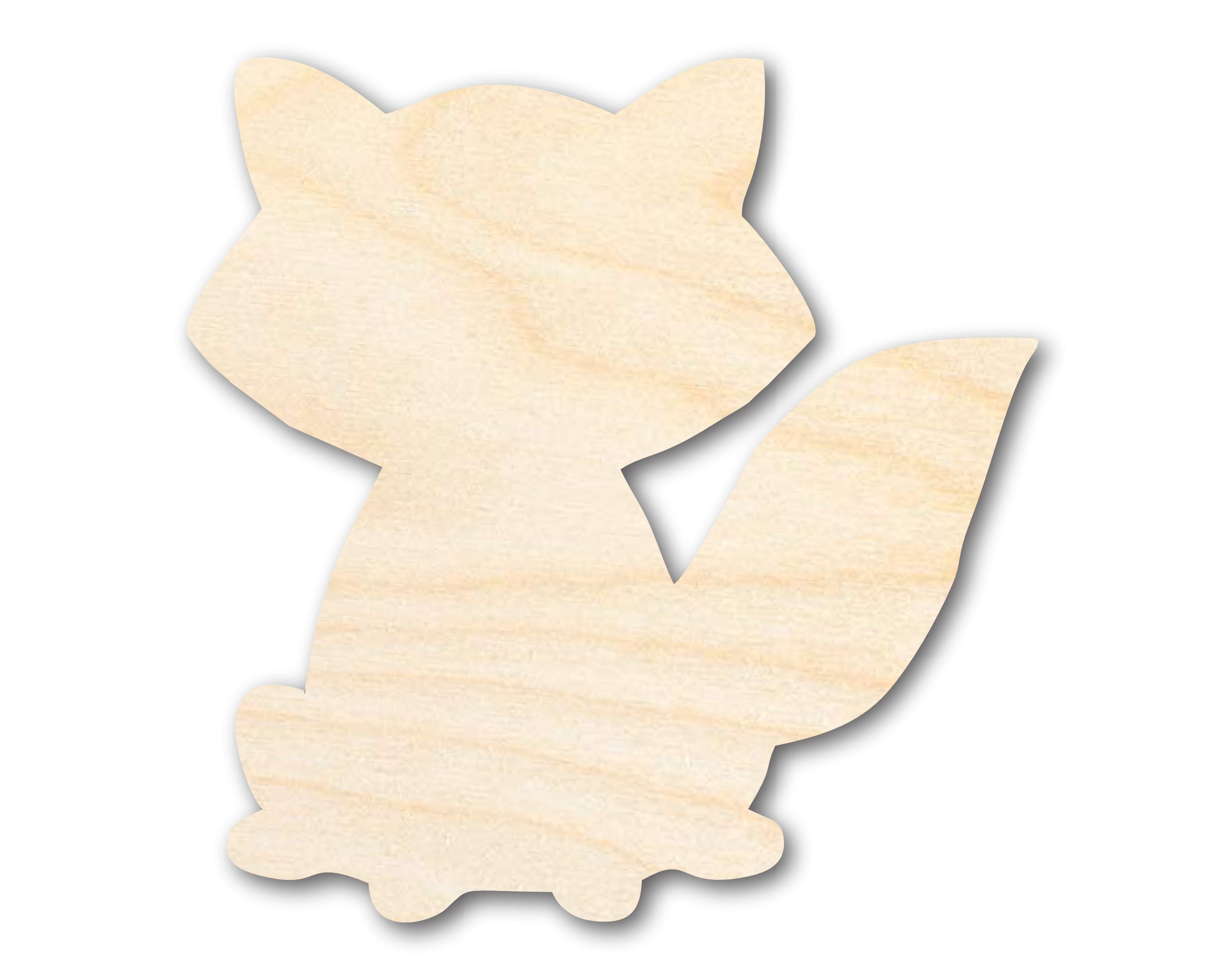 Unfinished Wood Cute Fox Shape | DIY Craft Cutout 3" / 1/4" - Walmart.com