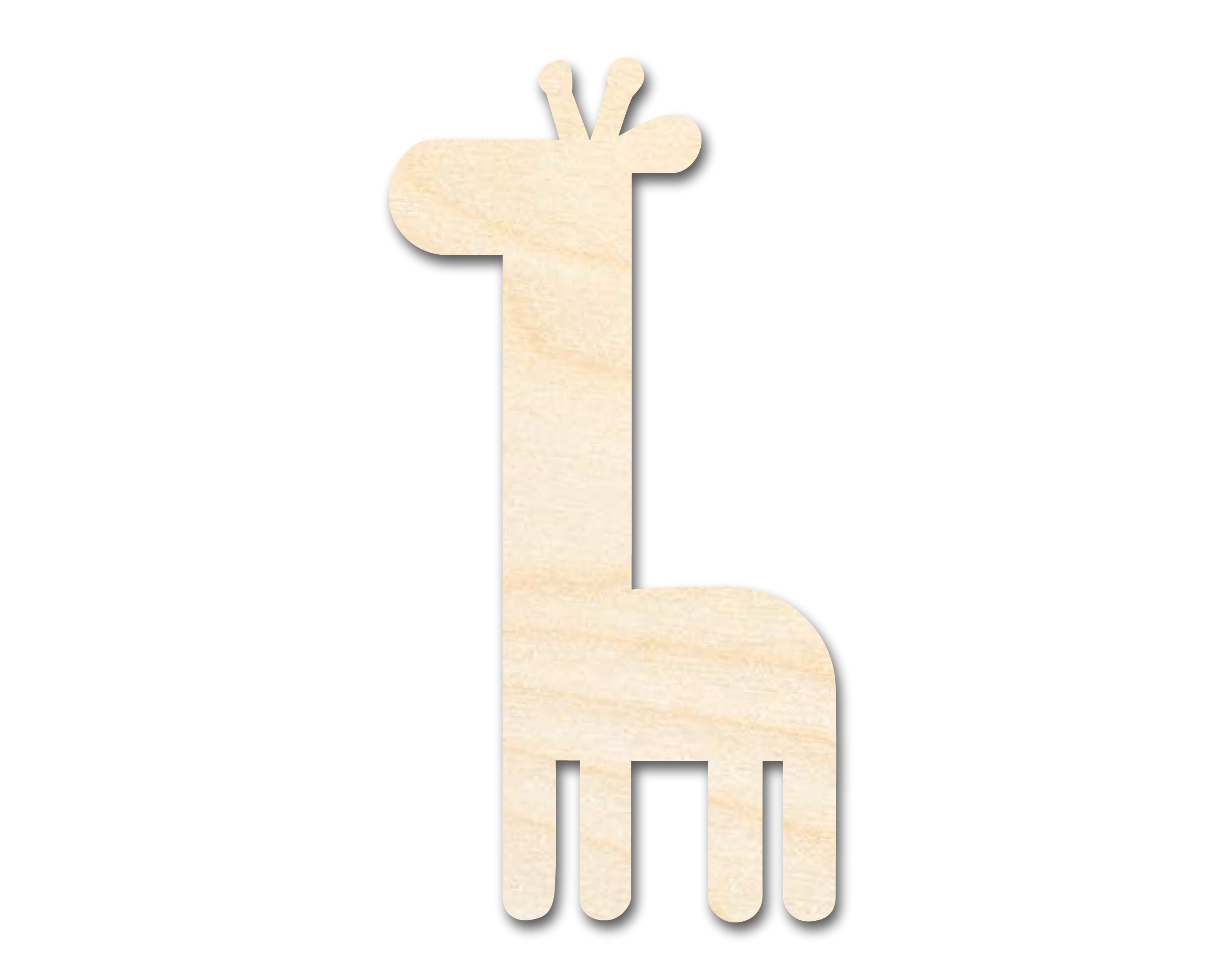 Unfinished Wood Cute Giraffe Shape | DIY Craft Cutout | up to 46" DIY ...