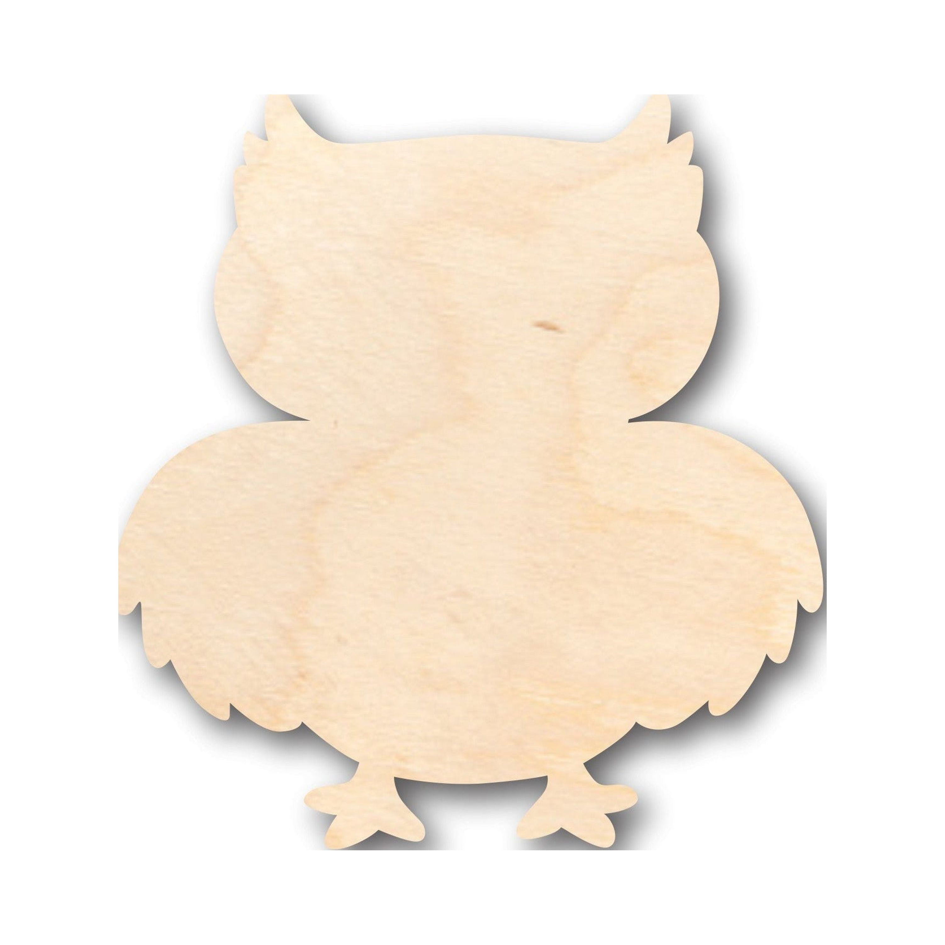 Unfinished Wood Cute Owl Shape - Craft - up to 46" DIY 5" / 1/8 ...