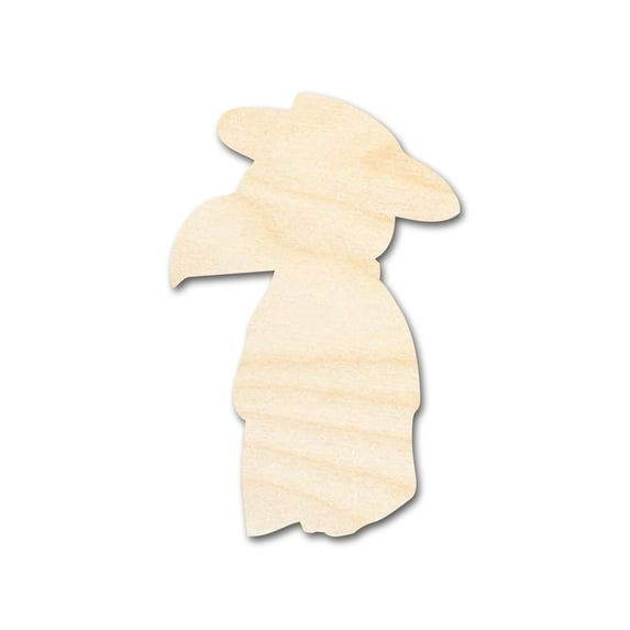 Unfinished Wood Cute Plague Doctor Shape | DIY Craft Cutout | up to 46 ...