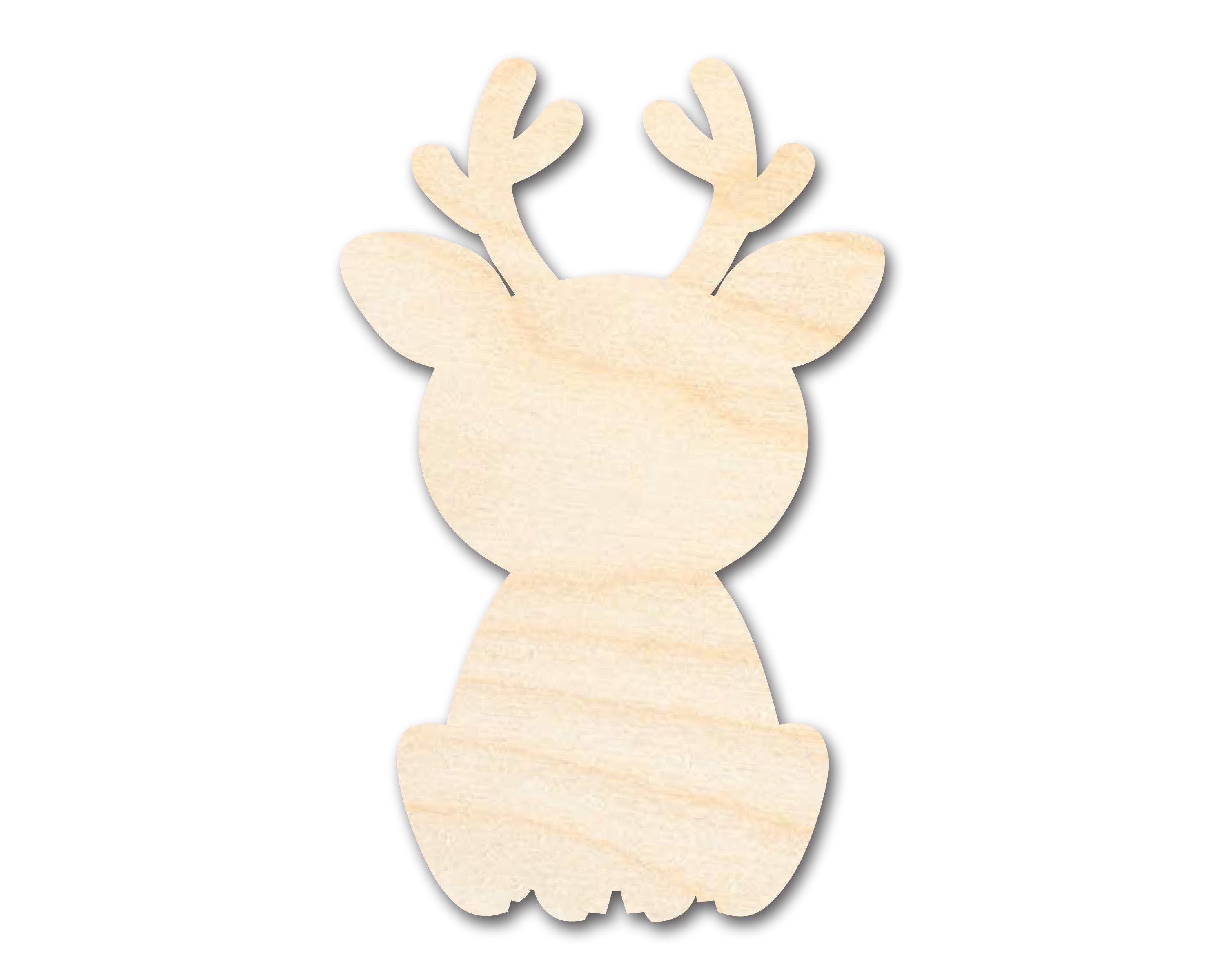 Unfinished Wood Cute Reindeer Shape | DIY Craft Cutout | up to 46" DIY ...