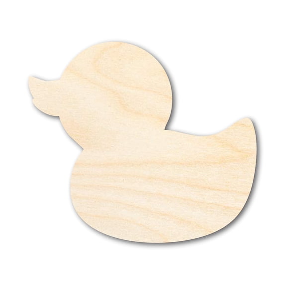 Unfinished Wood Cute Rubber Duck Shape | DIY Craft Cutout 16" / 3/4 ...