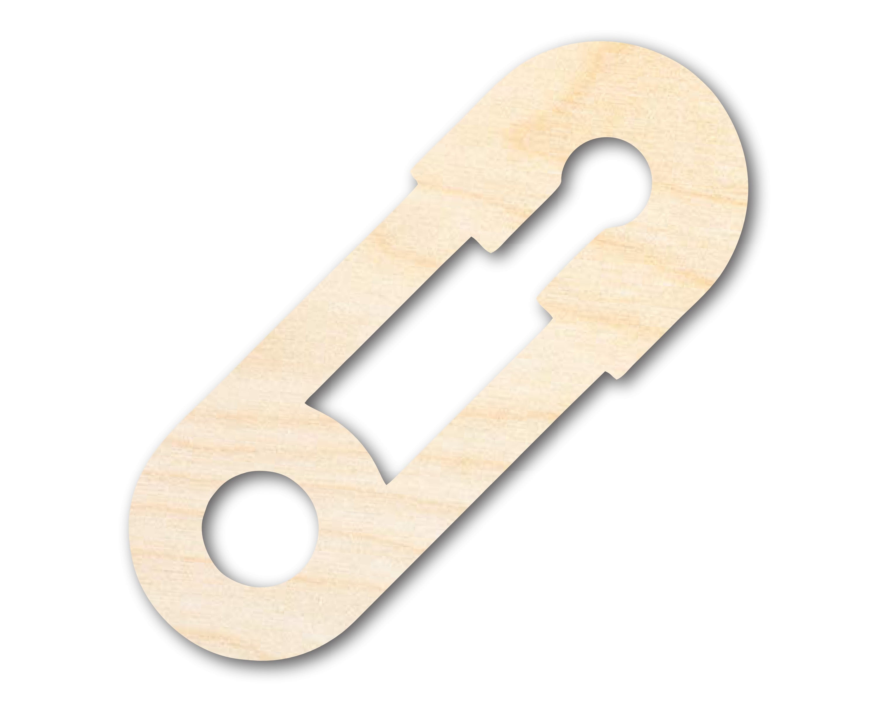 Unfinished Wood Cute Safety Pin Shape | DIY Craft Cutout | up to 46 ...