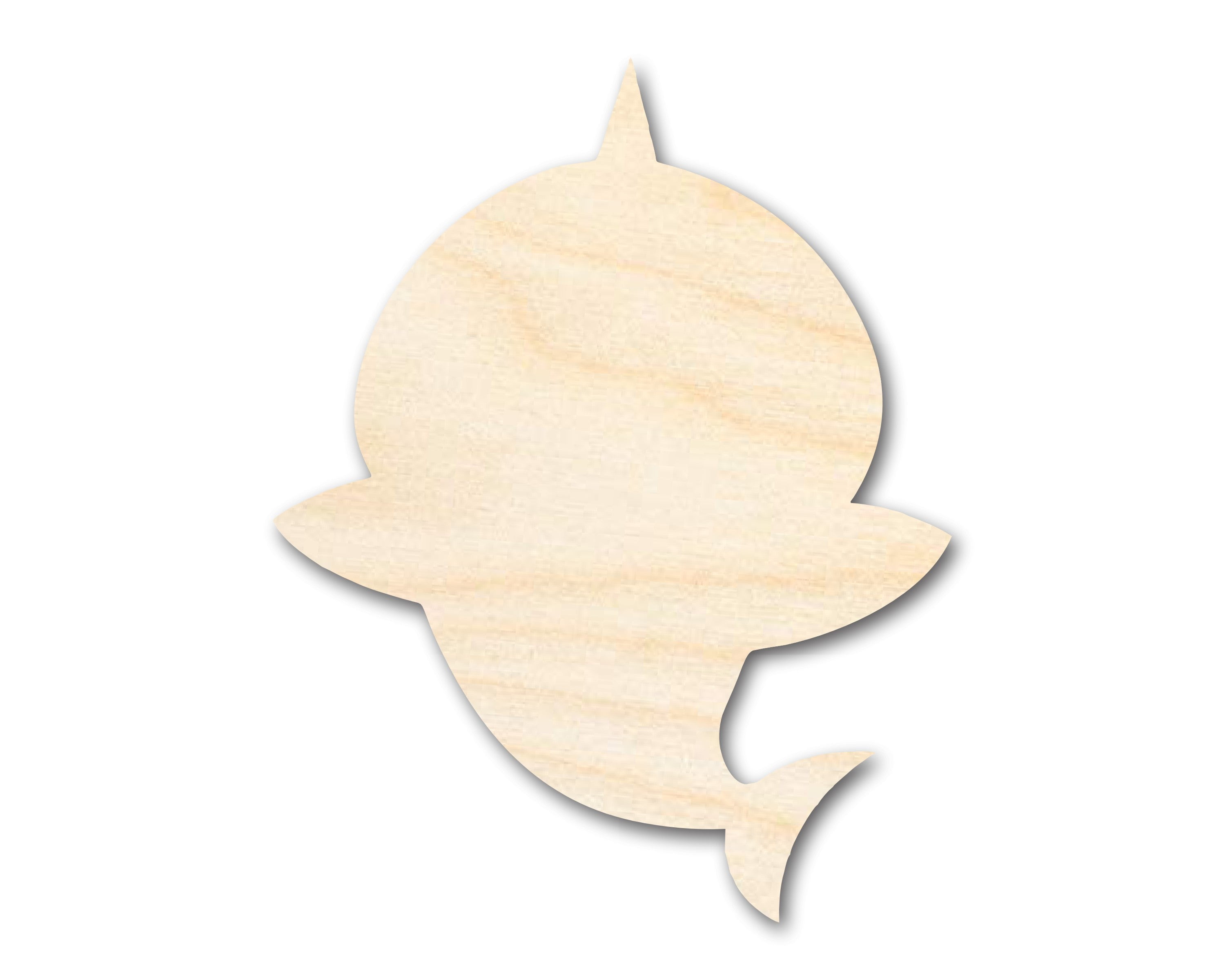 Unfinished Wood Cute Shark Shape - Craft - up to 36" 42" / 3/4 ...