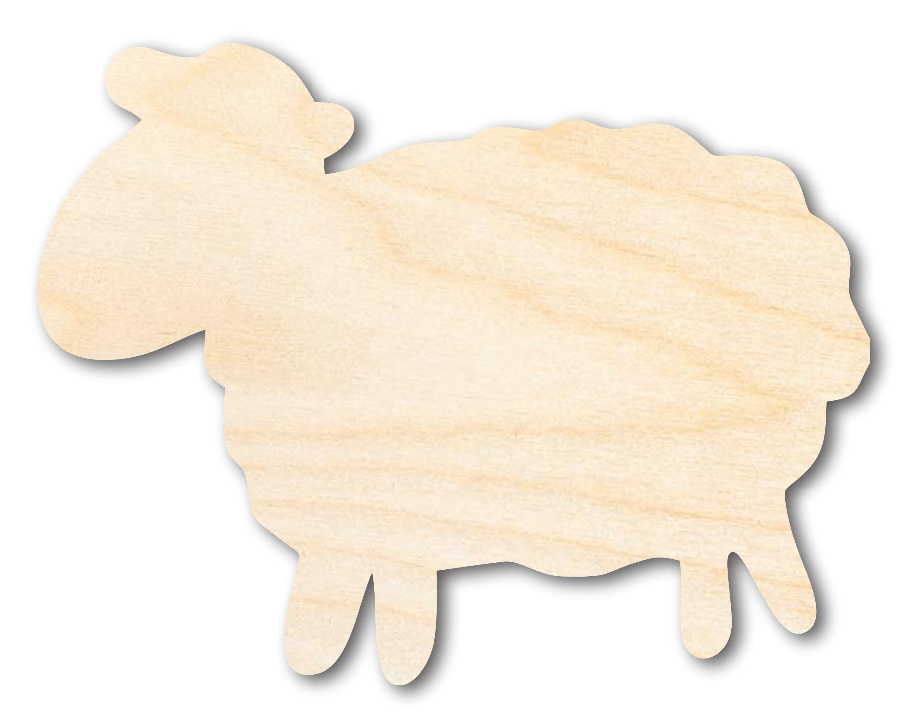 Unfinished Wood Cute Sheep Shape - Craft - up to 46" 4" / 1/4 ...