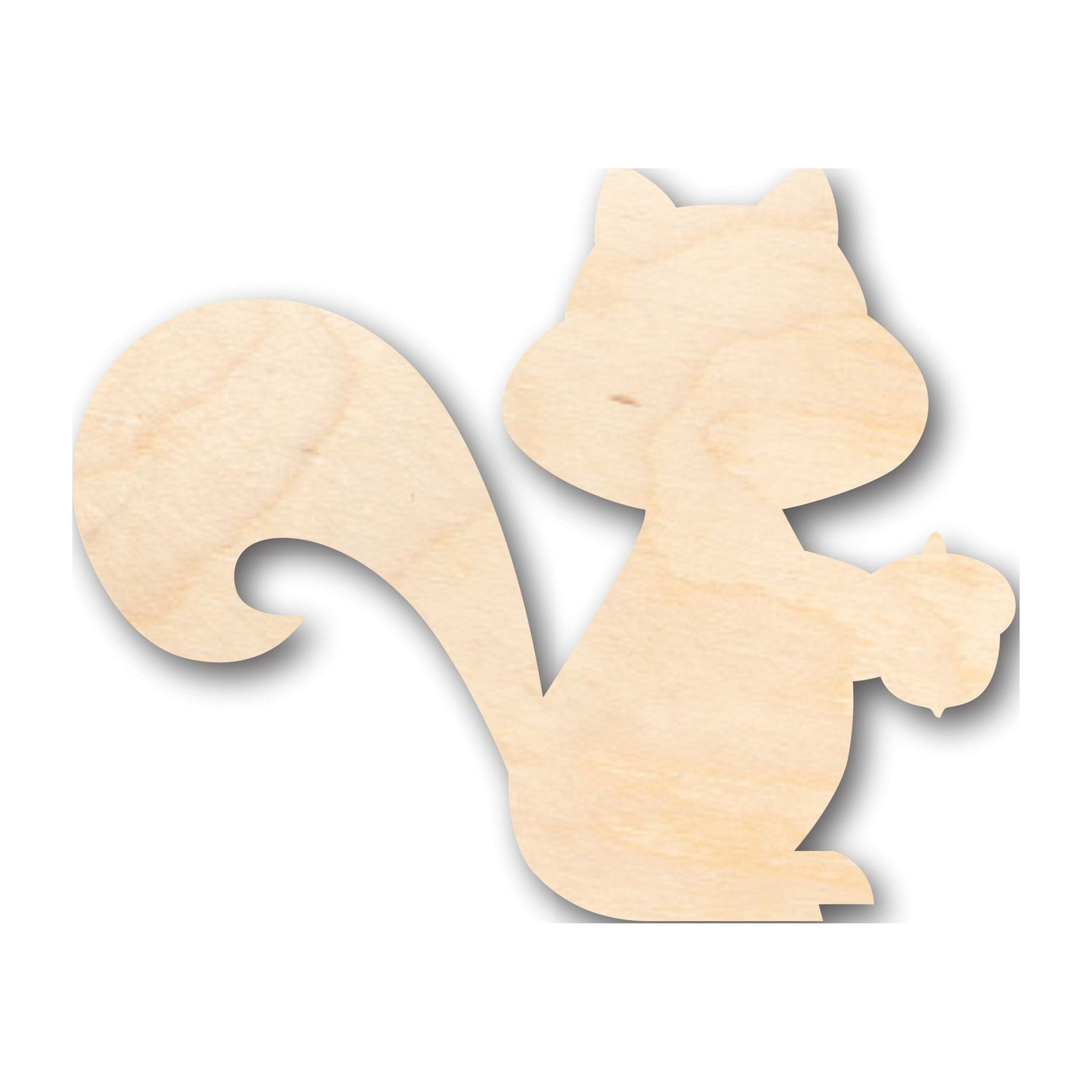 Unfinished Wood Cute Squirrel Shape - Craft - up to 46" DIY 6" / 1/8 ...