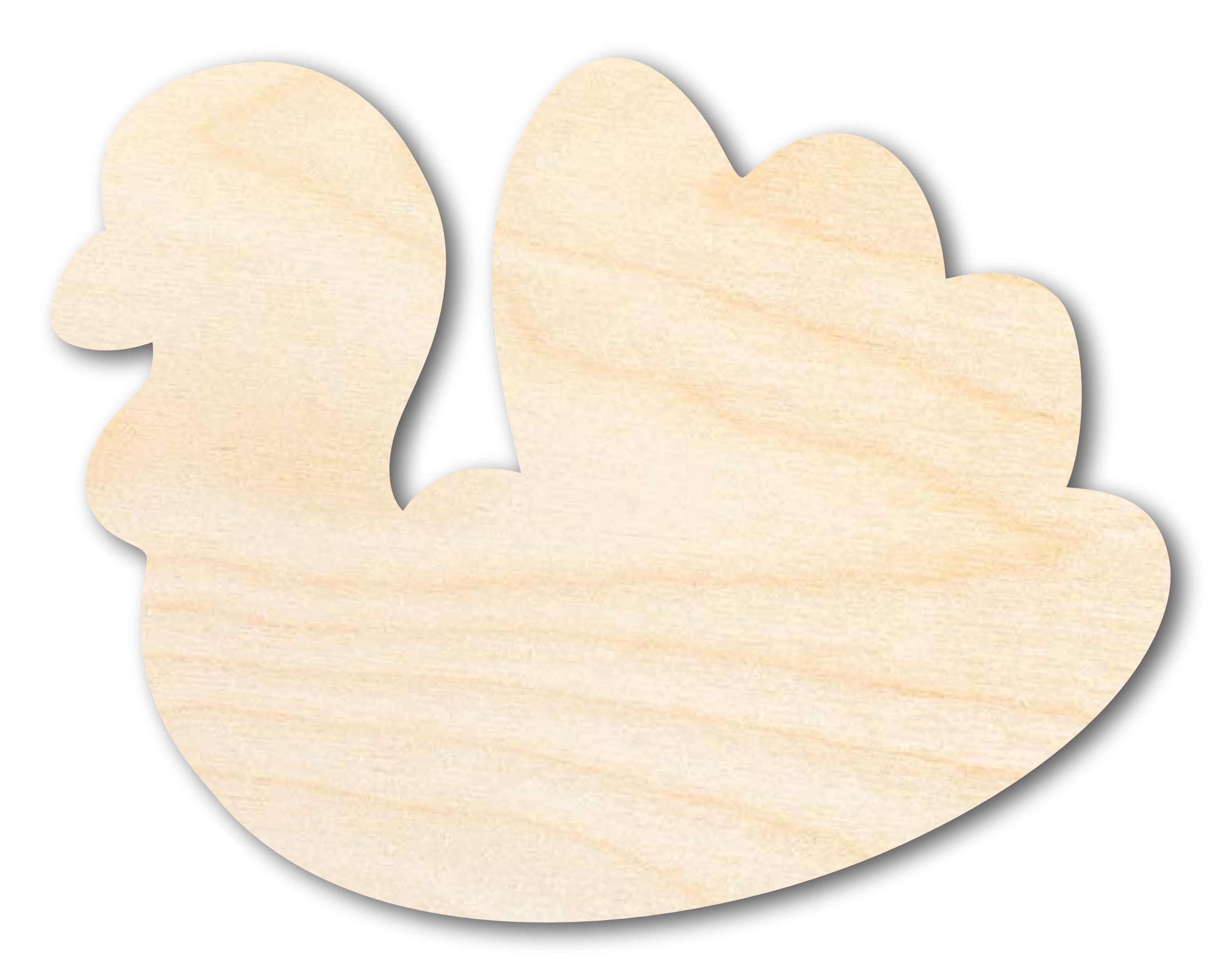 Bigger Better | Unfinished Wood Cute Turkey Silhouette | DIY Craft ...