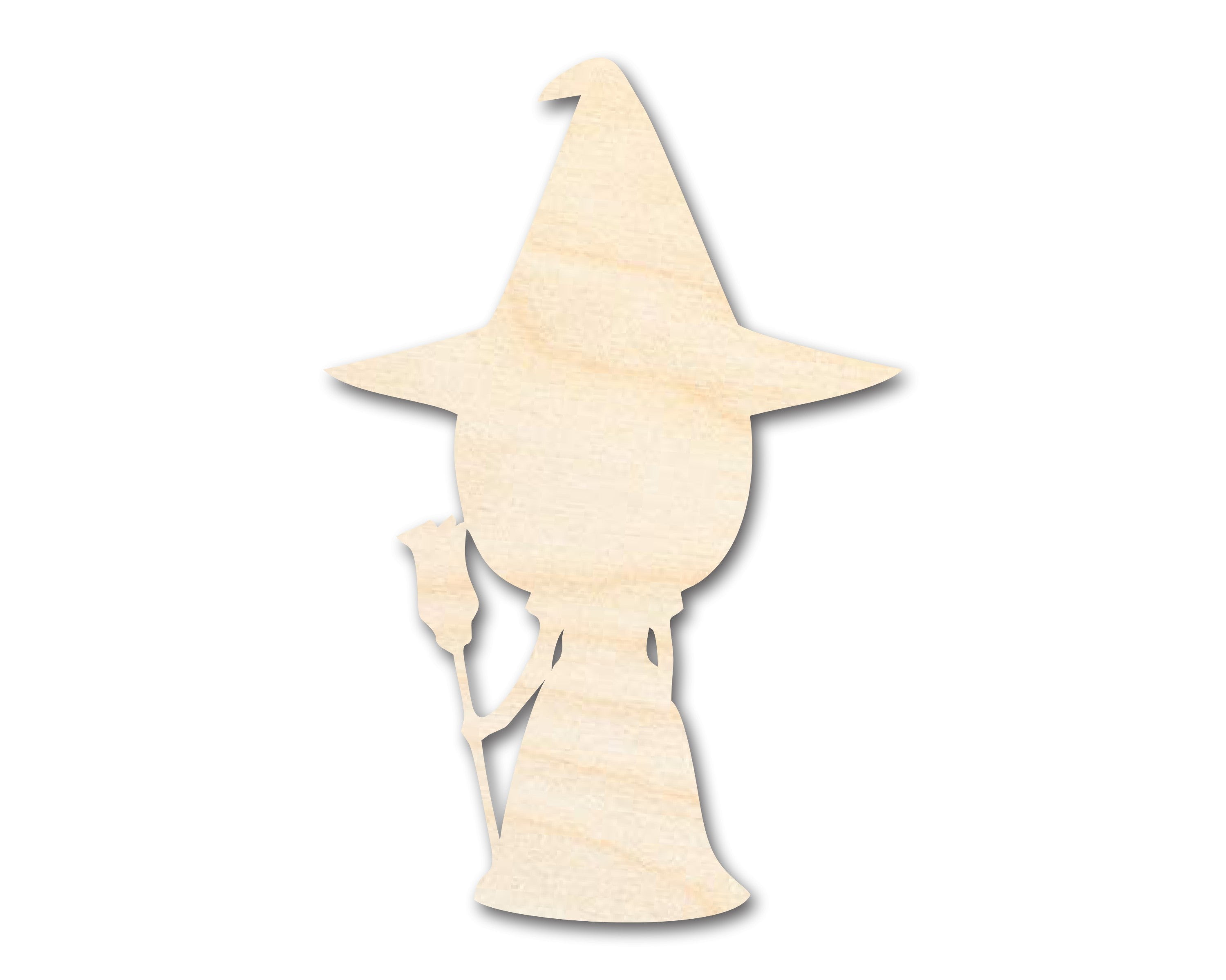 Unfinished Wood Cute Witch Shape - Craft - up to 46" 30" / 3/4 ...