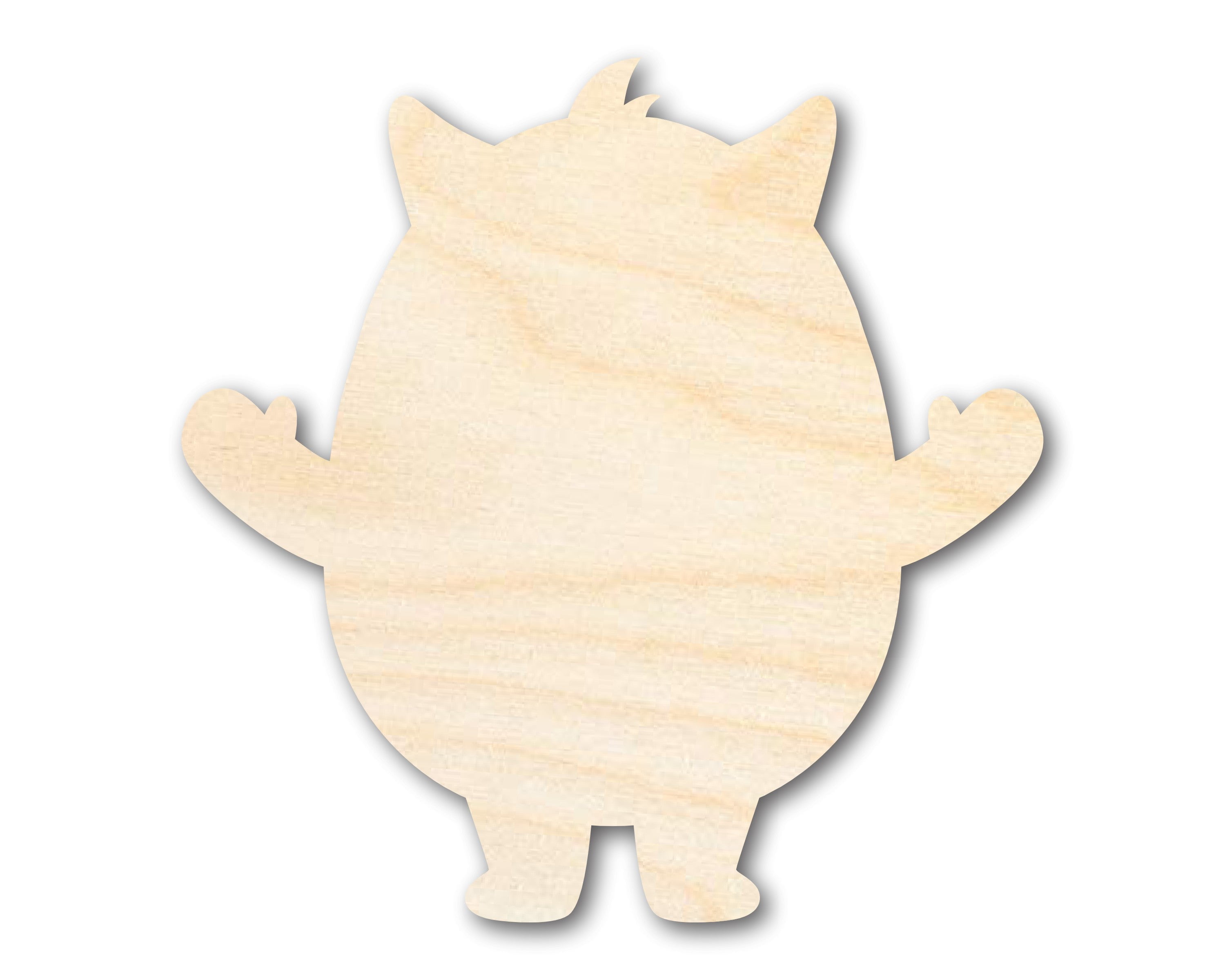 Unfinished Wood Cute Yeti Shape | DIY Craft Cutout 20" / 1/8" - Walmart.com