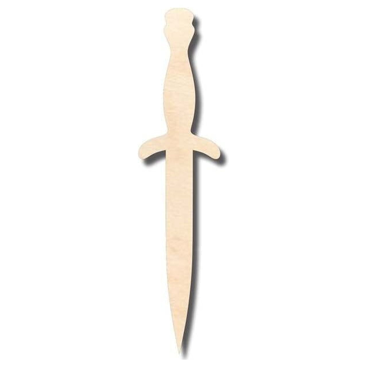 Unfinished Wood Dagger Shape - Craft - up to 46" DIY 8" / 1/2 ...