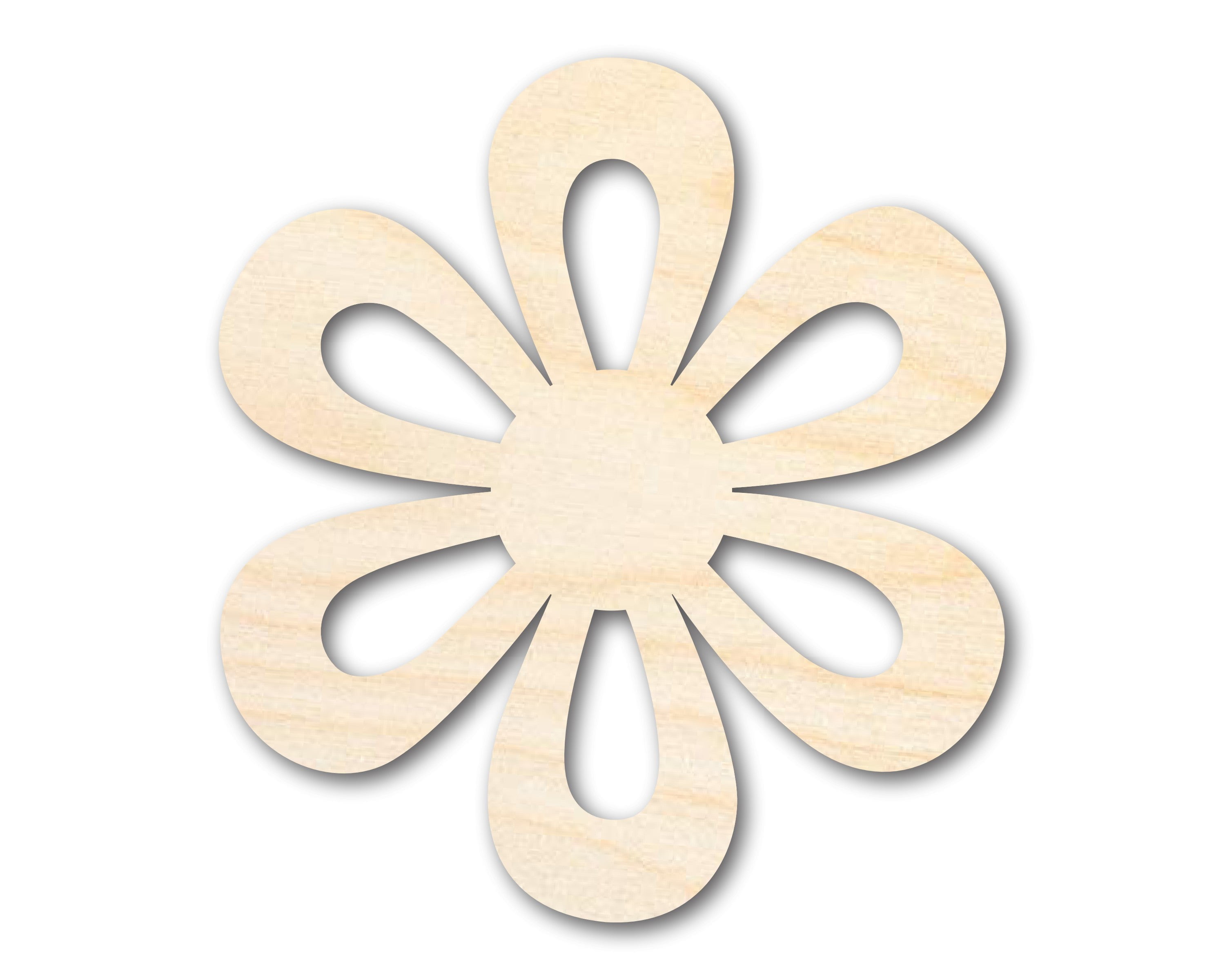 Unfinished Wood Daisy Shape - Flower Craft - up to 46" DIY 5" / 1/8 ...