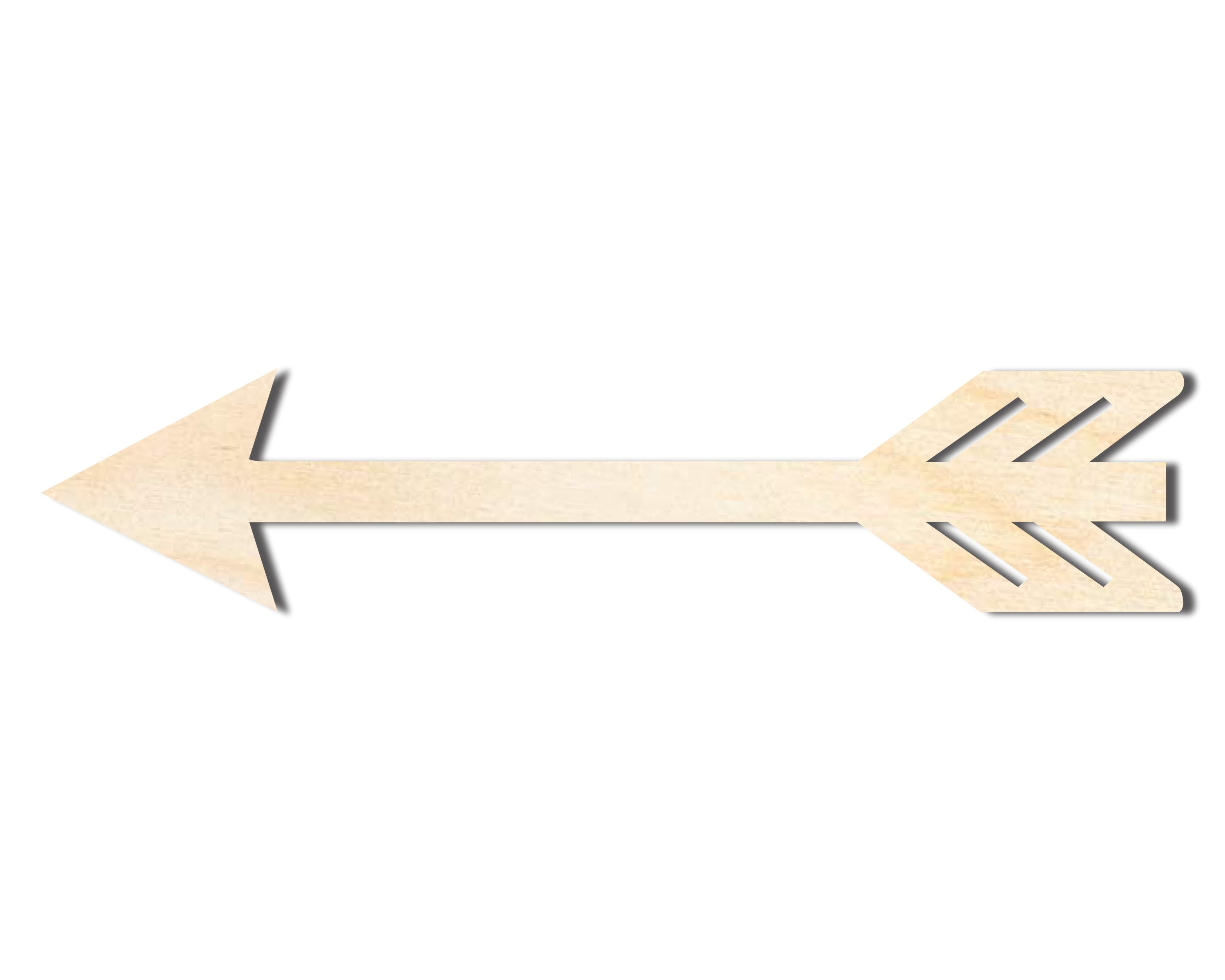 Unfinished Wood Decorative Arrow Shape | Craft Cutout | up to 24" DIY ...