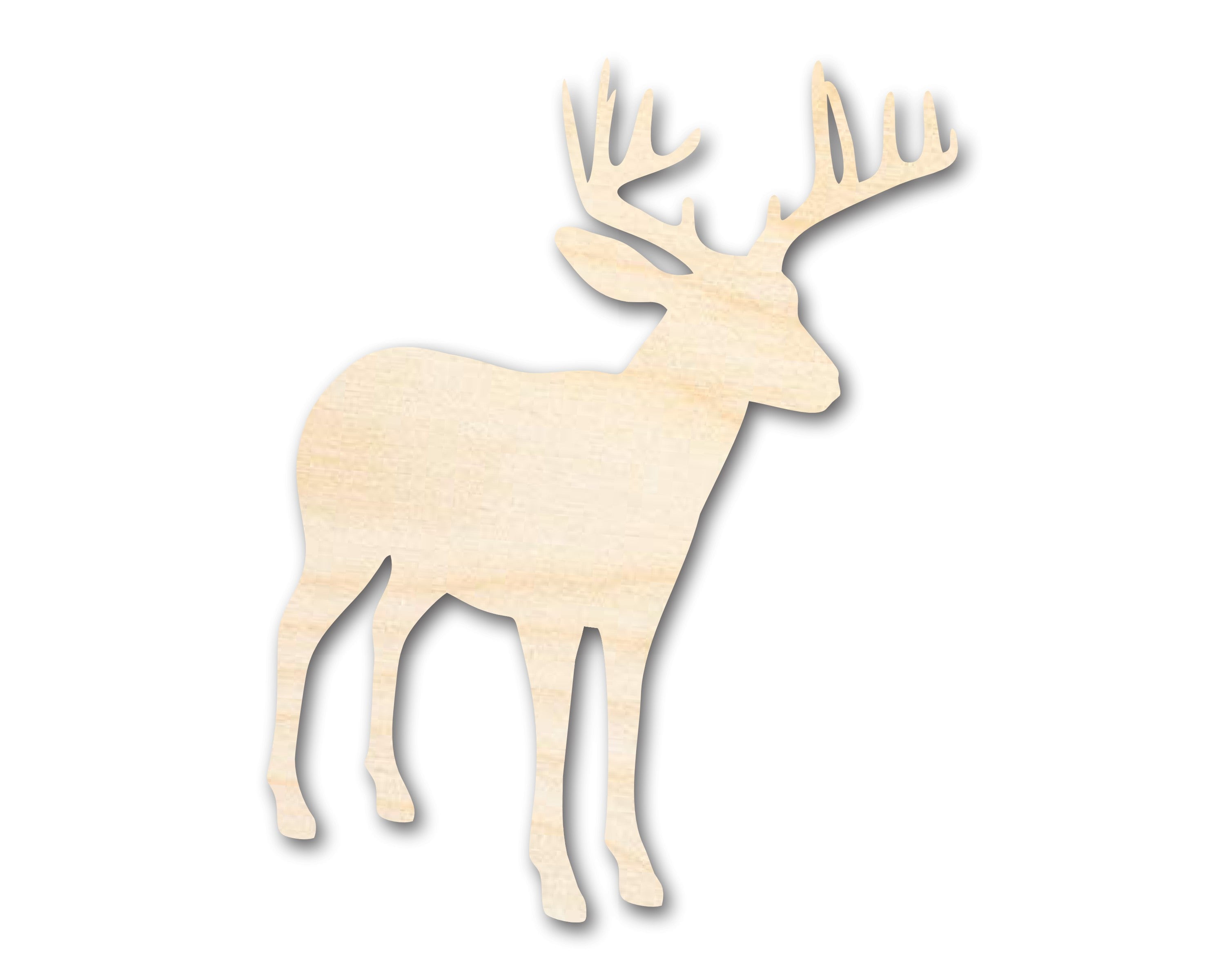 Unfinished Wood Deer Buck Antlers Silhouette Shape - Craft - up to 46 ...