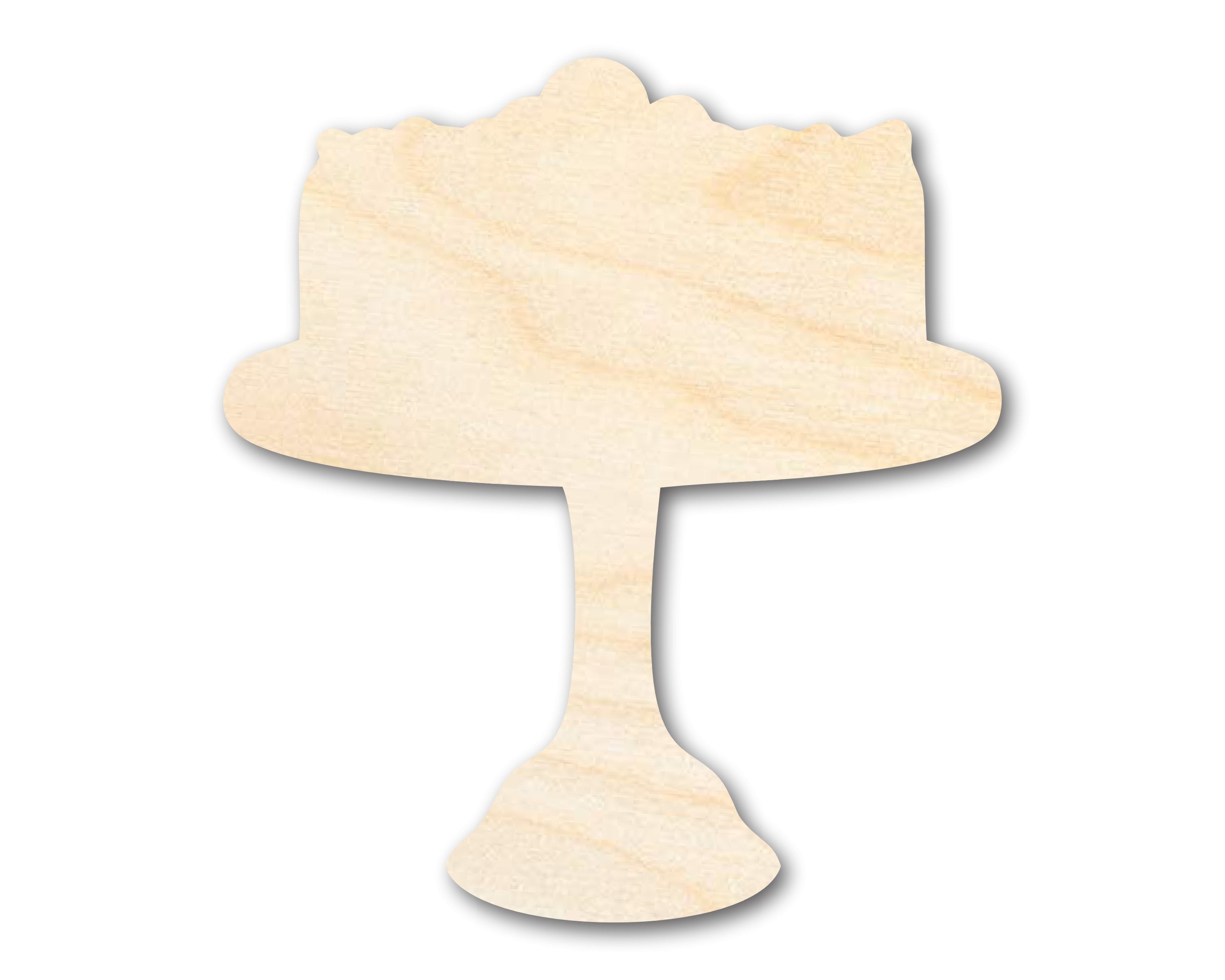 Unfinished Wood Dessert Cake Shape - Craft - up to 46" 3" / 1/2 ...