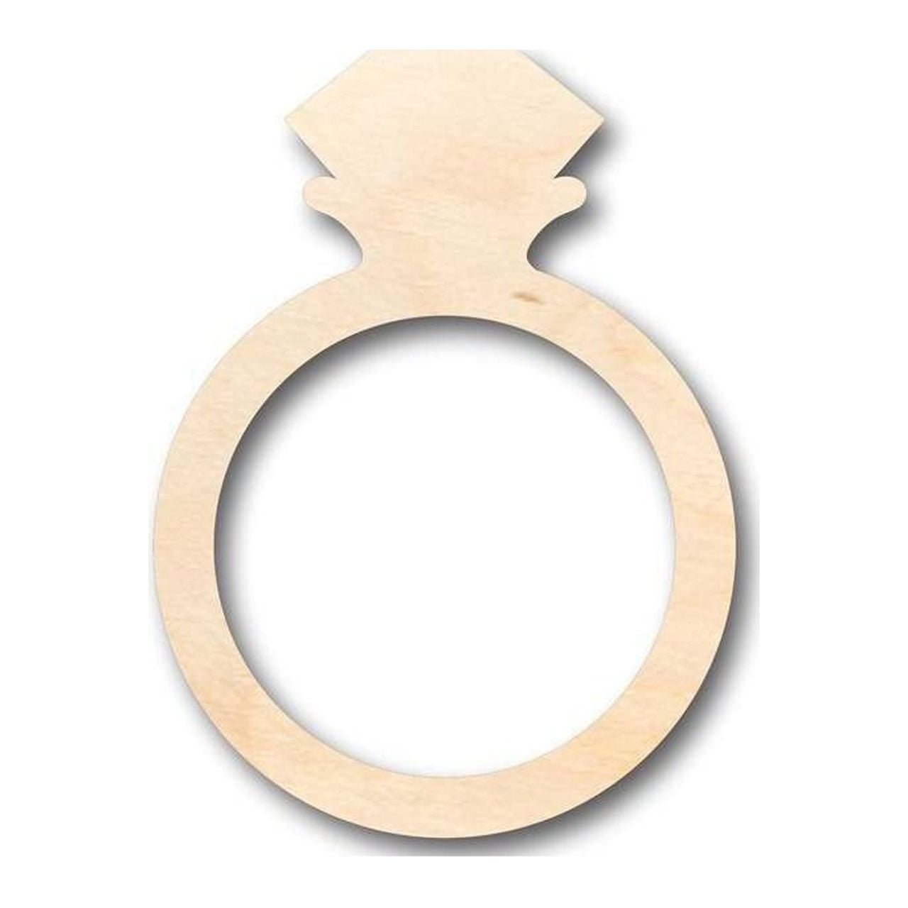 Unfinished Wood Diamond Ring Shape - Craft - up to 46" DIY 16" / 3/4 ...