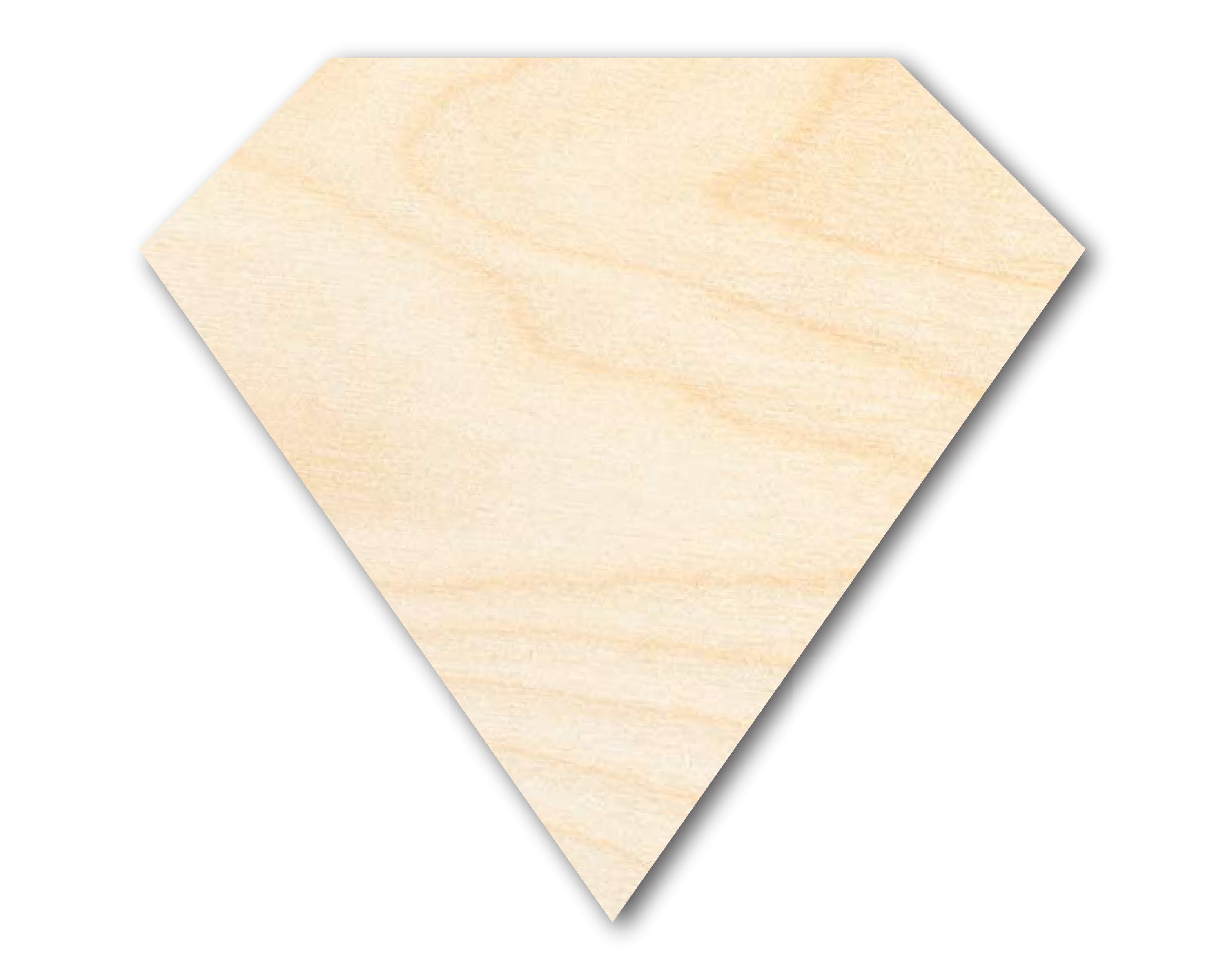 Unfinished Wood Diamond Shape | DIY Craft Cutout 6" / 1/2" - Walmart.com