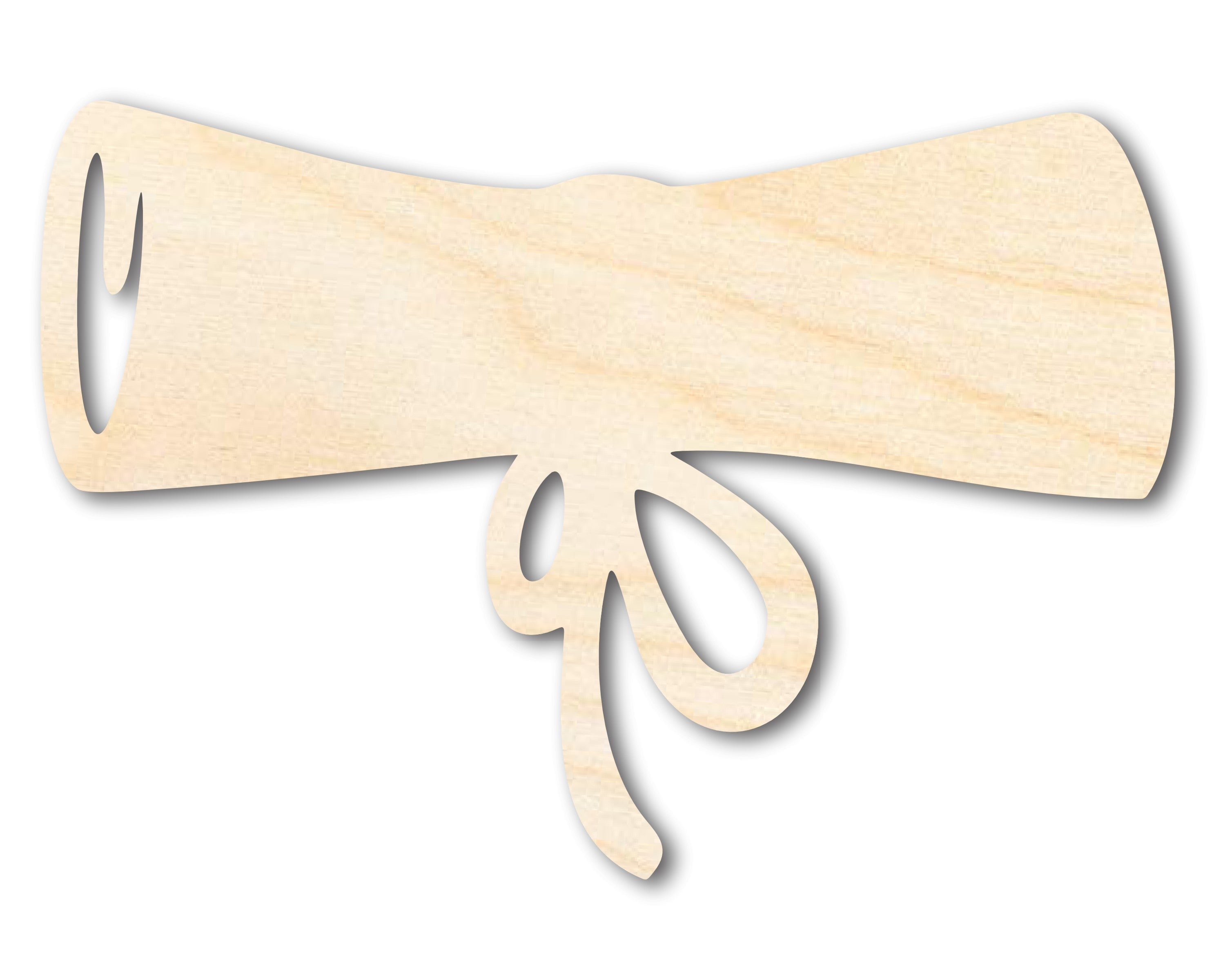 Unfinished Wood Diploma Shape - Graduation Craft - up to 46" DIY 46 ...