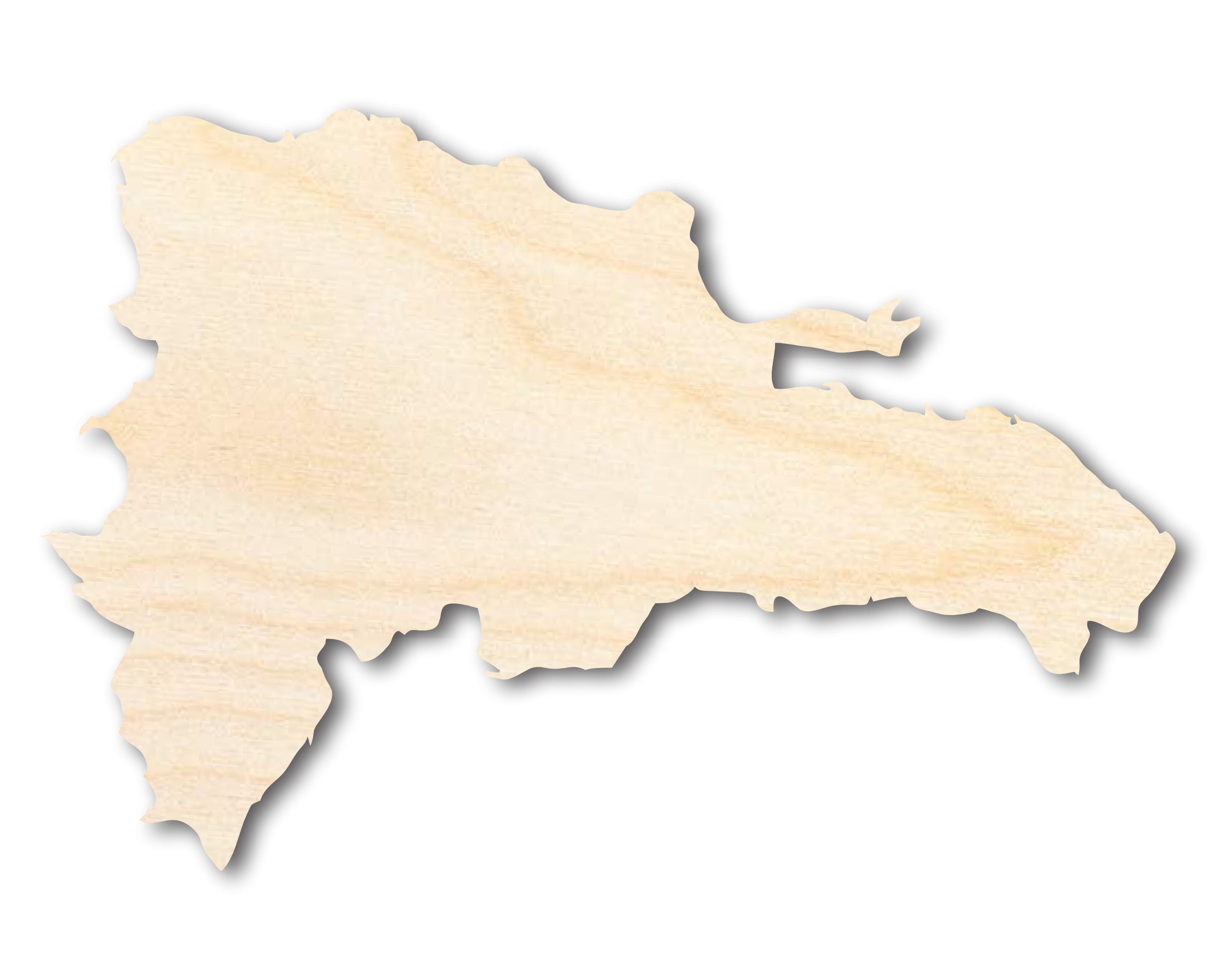 Unfinished Wood Dominican Republic Country Shape - Caribbean Craft - up ...