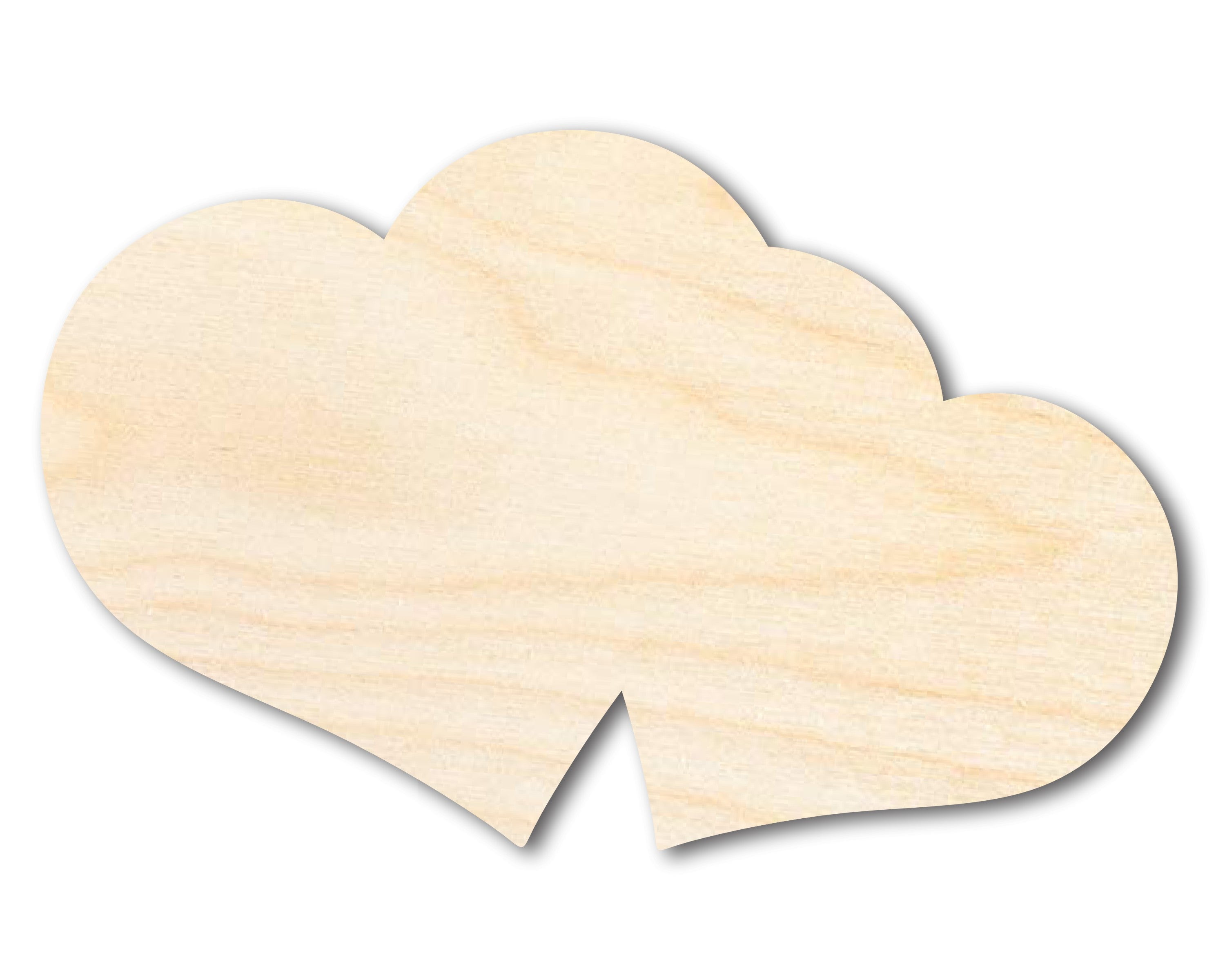 Unfinished Wood Double Heart Shape - Love Craft - up to 46" 46" / 1 ...