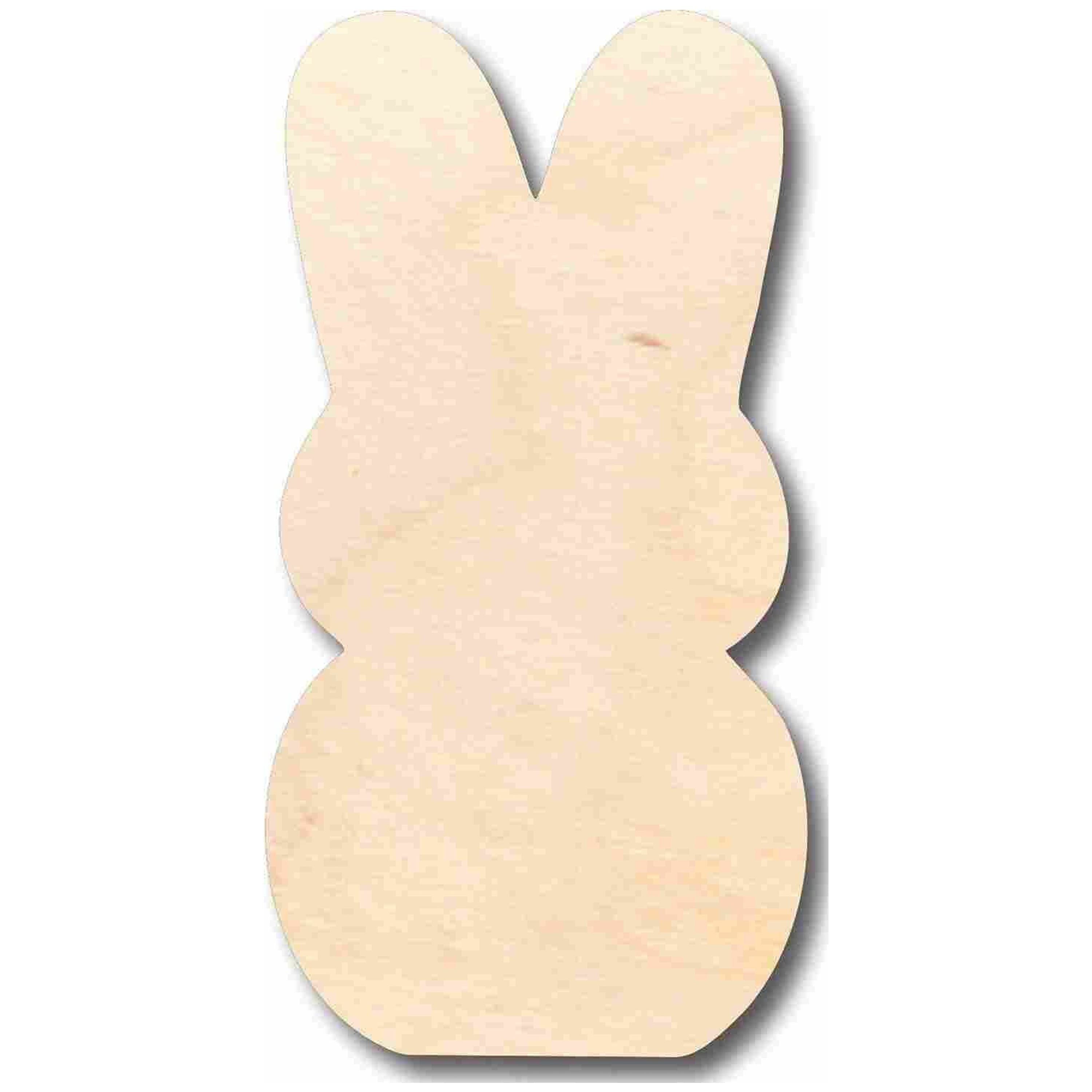 Unfinished Wood Easter Bunny Marshmallow Cutout - Craft- up to 24" DIY ...