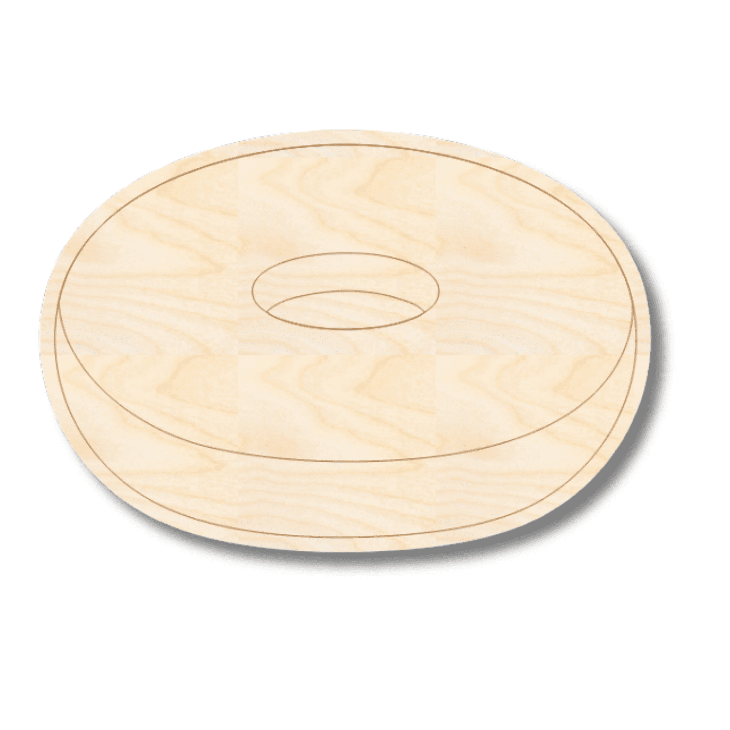 Unfinished Wood Etched Bagel Shape 30" / 1/4" - Walmart.com