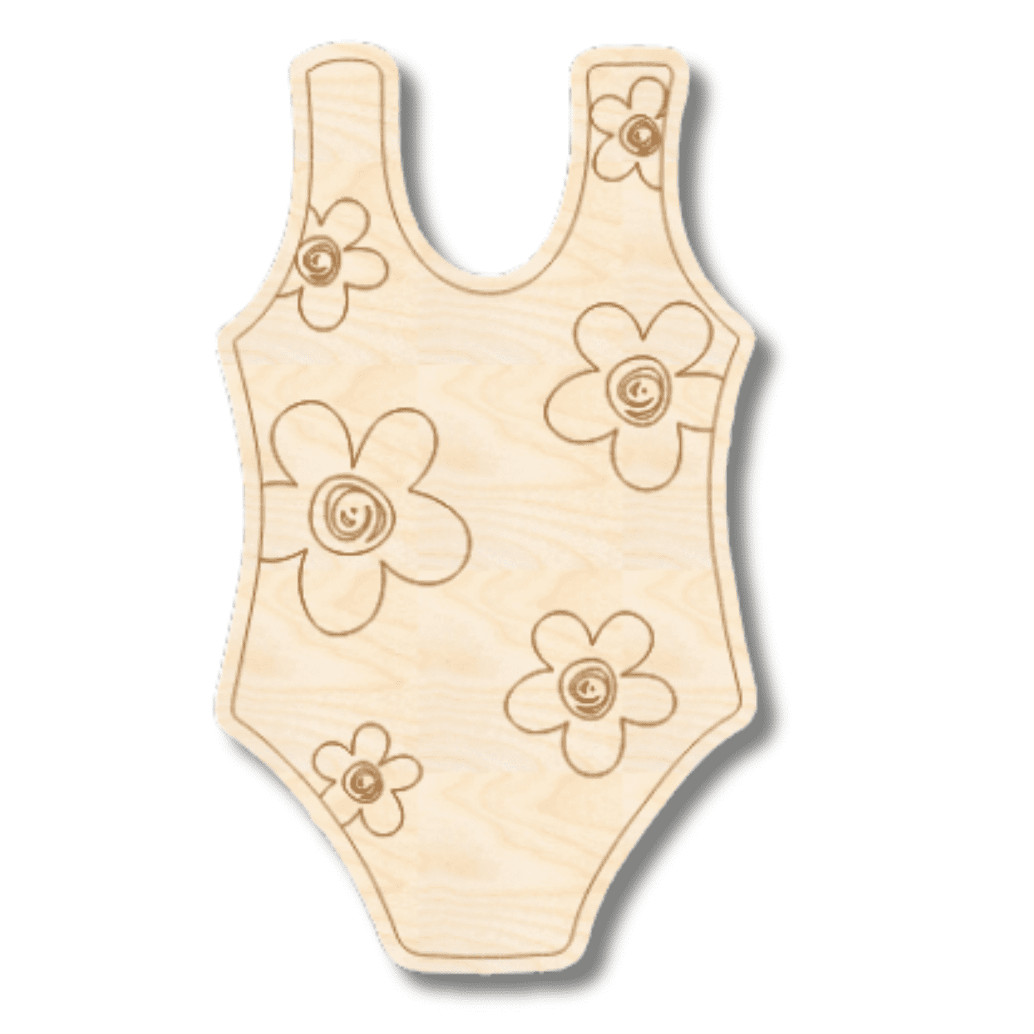 Unfinished Wood Etched Bathing Suit Shape | Paint By Line Crafts | up ...