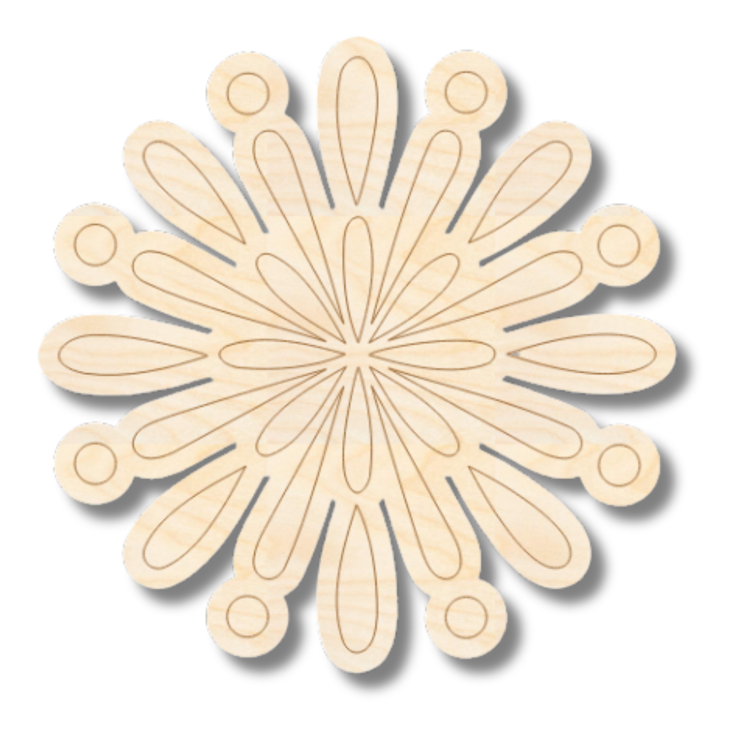 Unfinished Wood Etched Big Firework Shape | Paint By Line Crafts | up ...