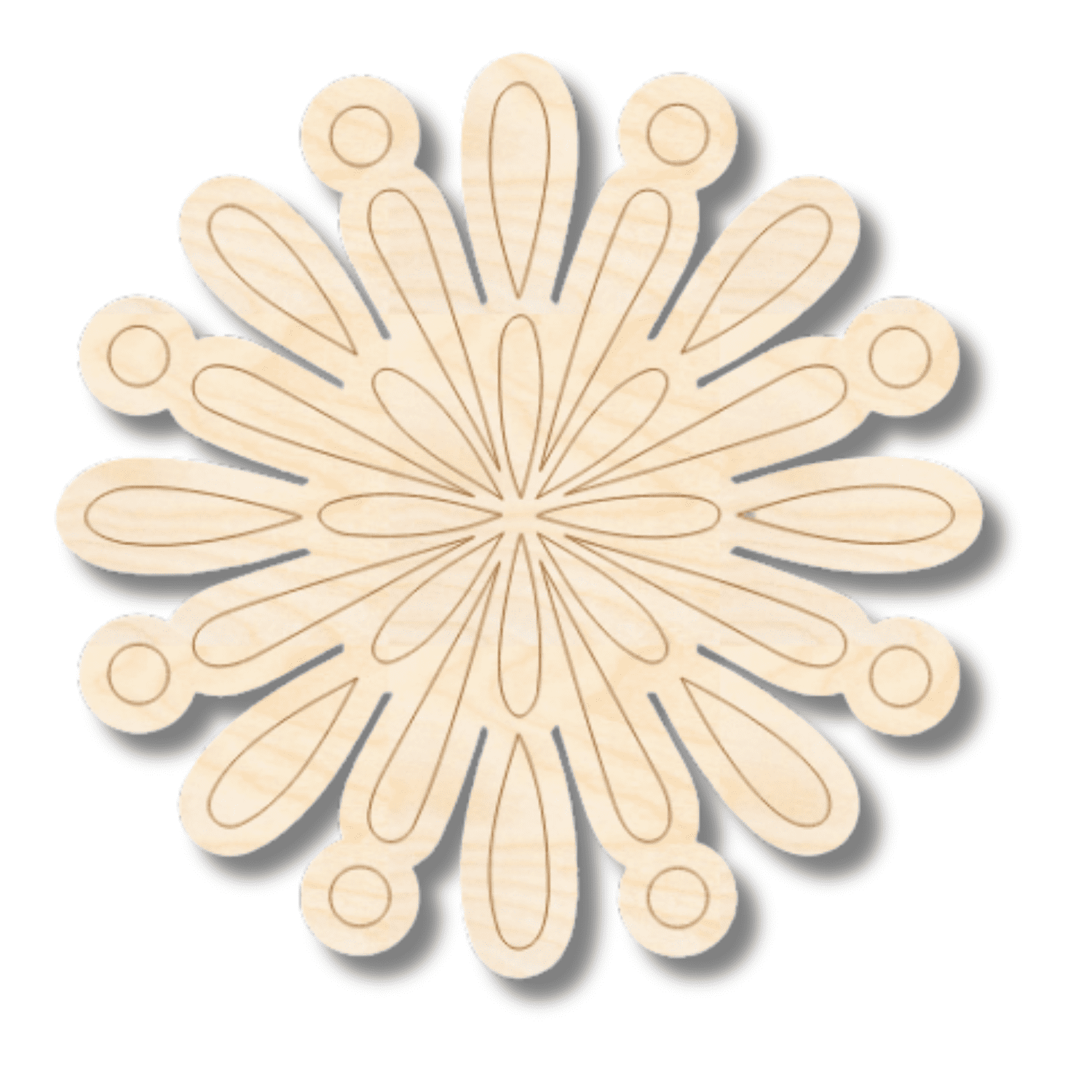 Unfinished Wood Etched Big Firework Shape | Paint By Line Crafts | up ...